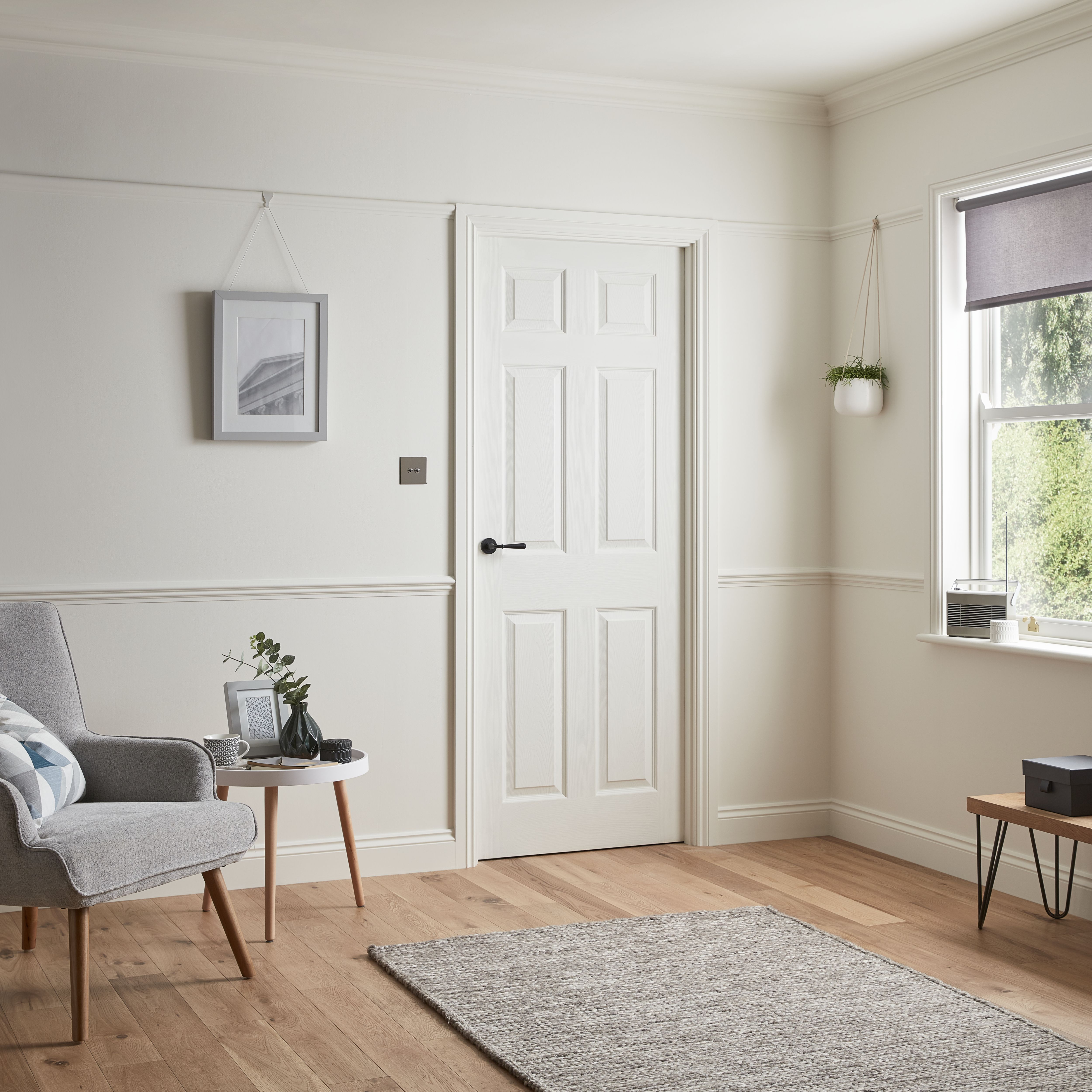 Primed White MDF Dado rail (L)2.4m (W)58mm (T)18mm, Pack of 5