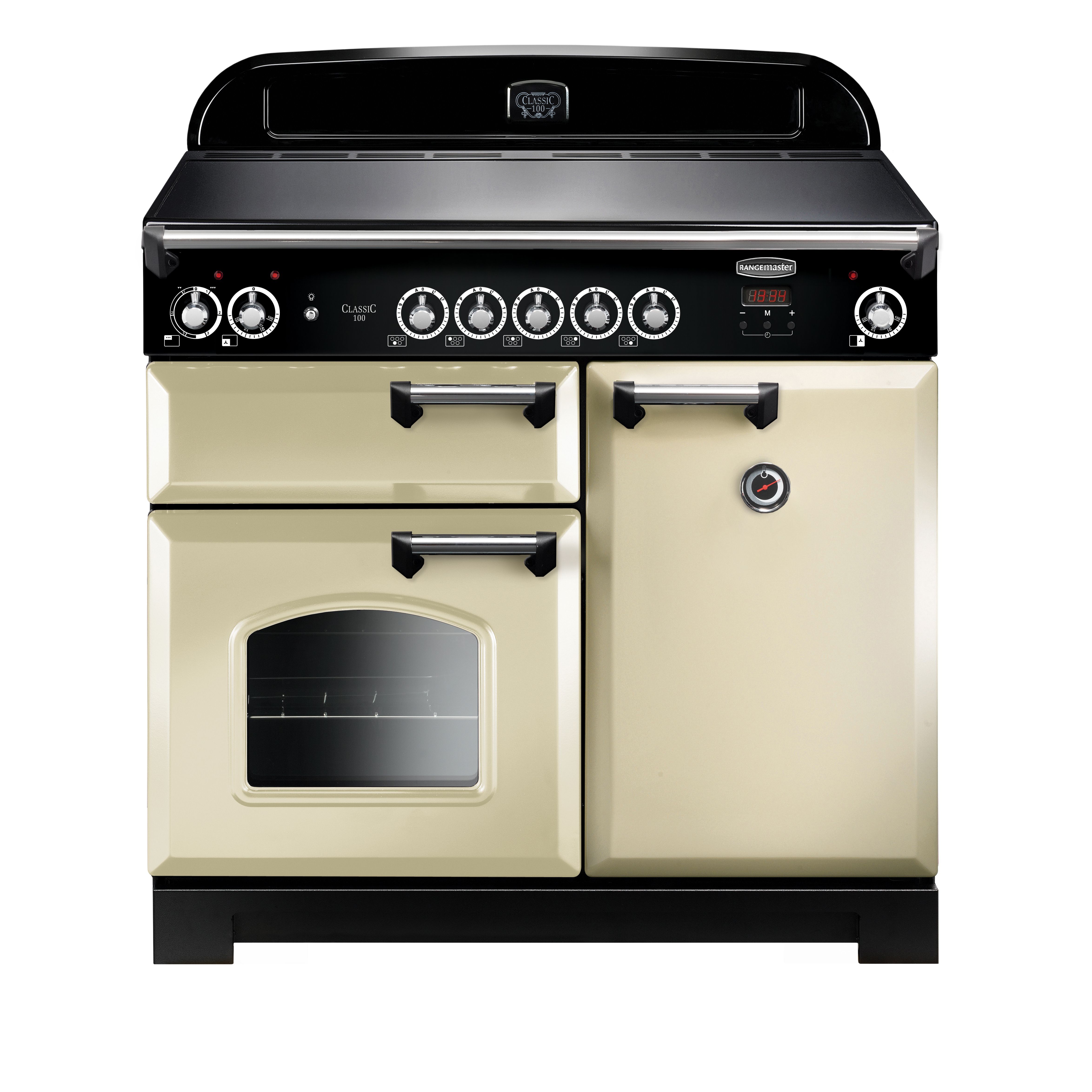 Rangemaster CLA100ECCRC Freestanding Electric Range cooker with Ceramic Hob Cream Tradepoint