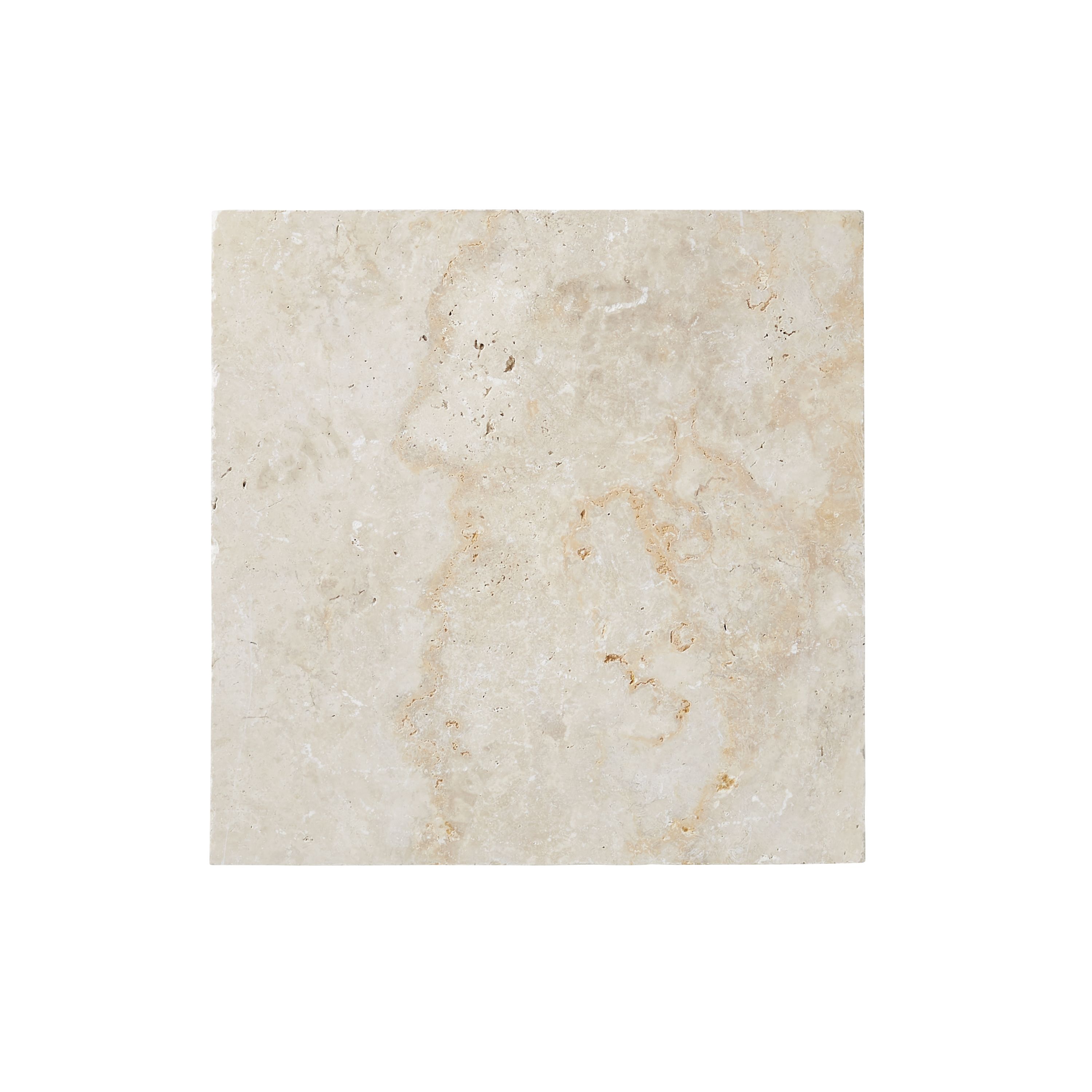 Real tumbled travertine Cream Matt Travertine effect Natural stone Wall ...
