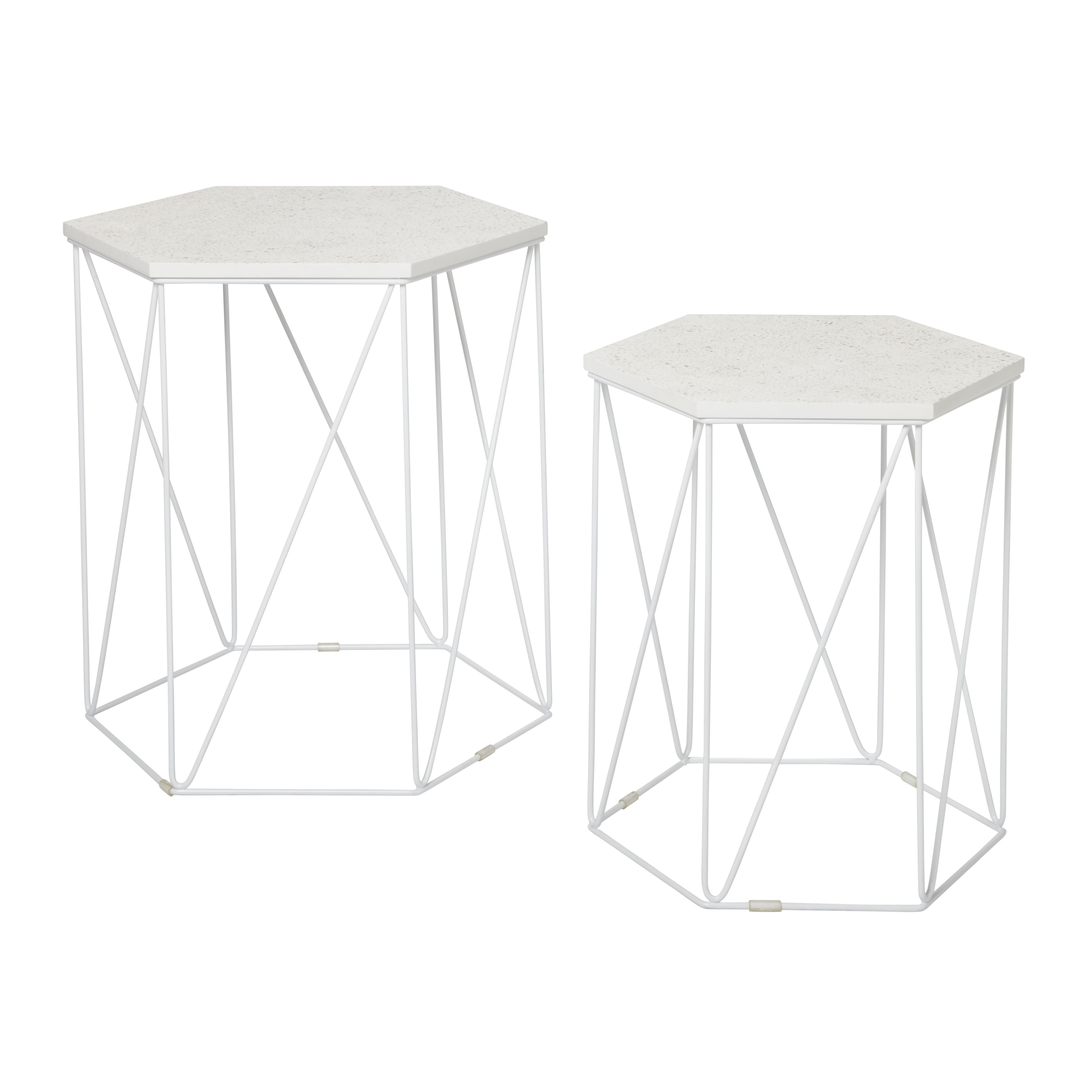 Malvern set of 2 hexagon tables store