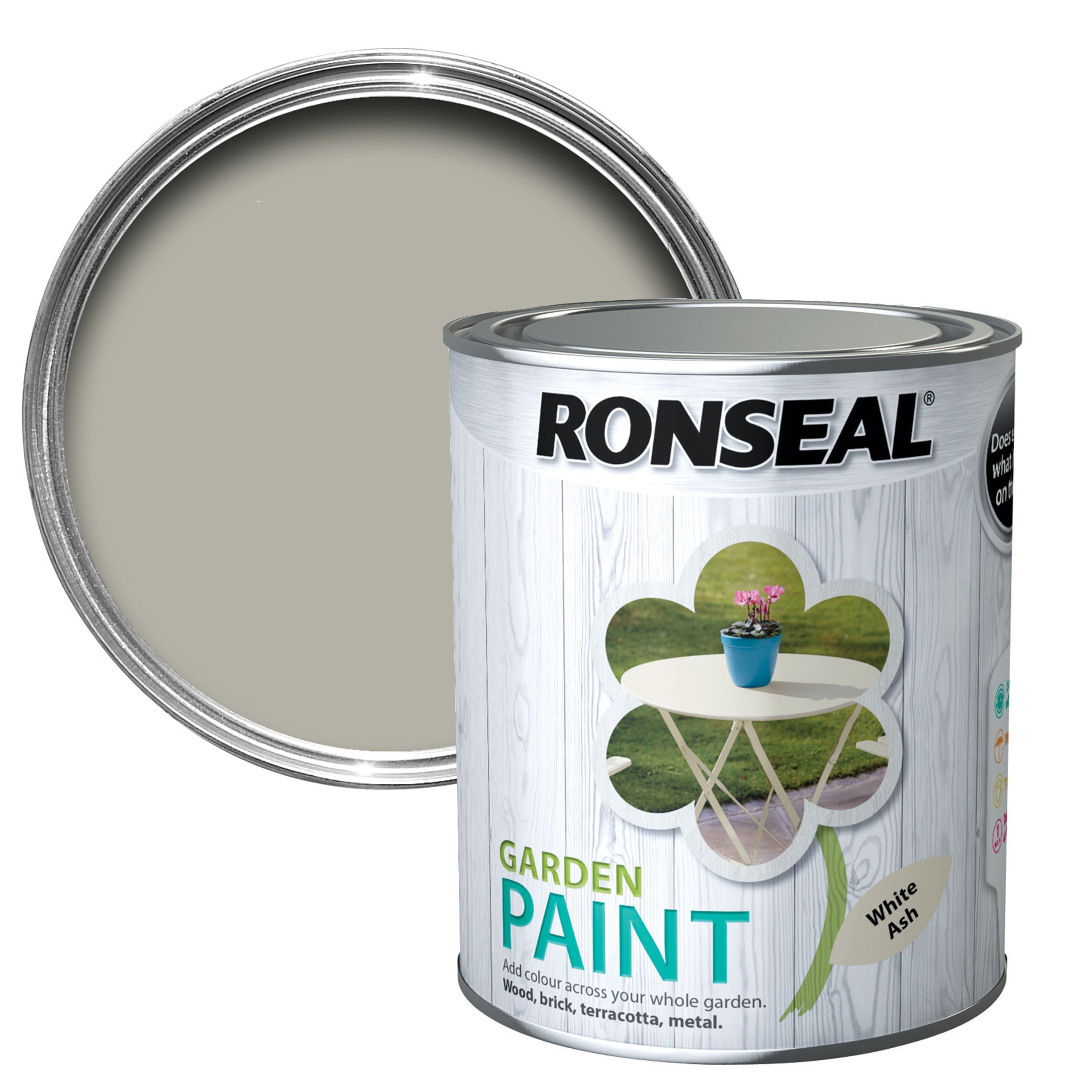 Ronseal Garden White ash Matt Multi-surface Garden Metal & wood paint ...