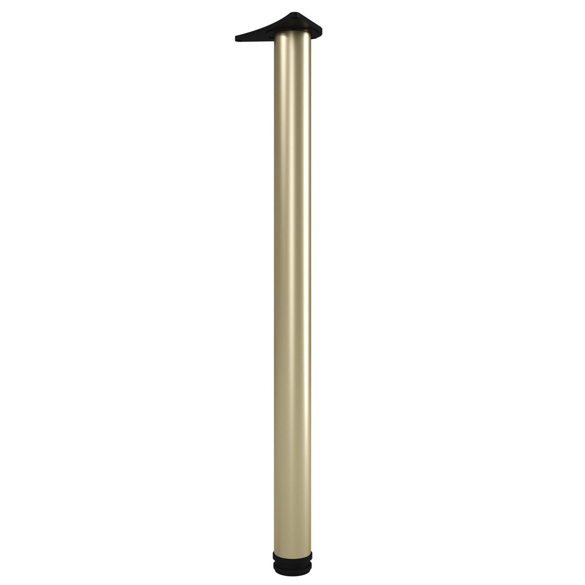 Rothley Satin Brass Straight Worktop support leg (Dia)60mm (H)900mm