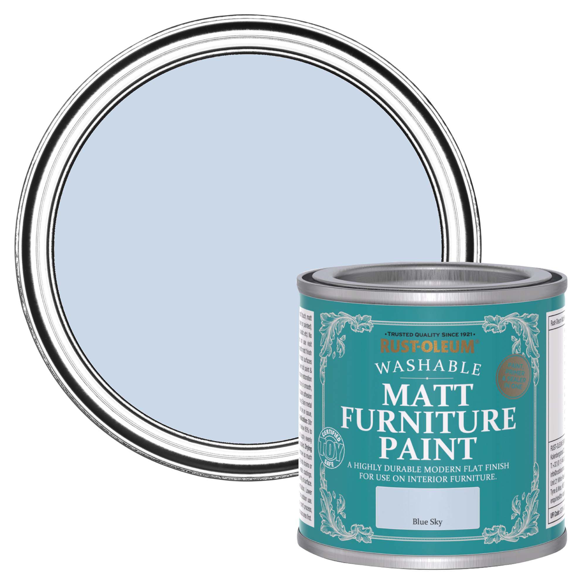 Rust-Oleum Blue Sky Matt Furniture paint, 125ml | Tradepoint