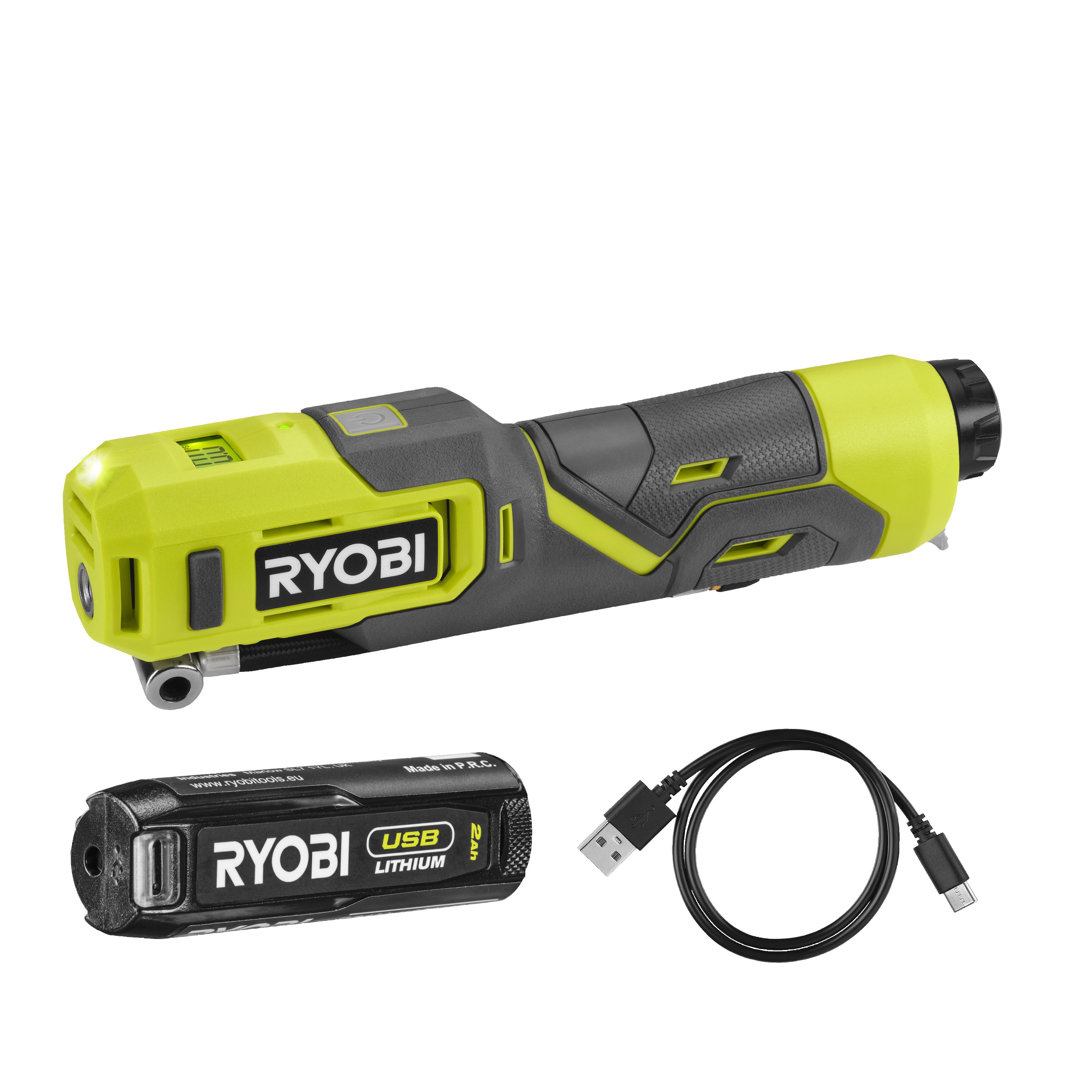 Ryobi USB Lithium 4V LCD Tyre inflator