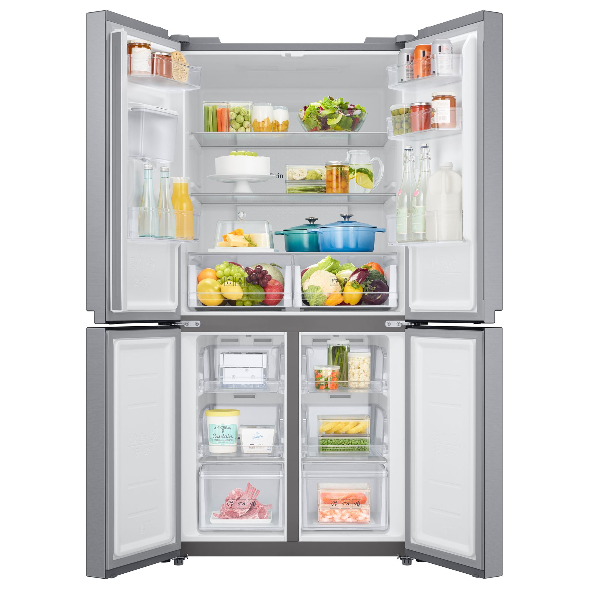 Samsung RF48A401EM9 70:30 American style Freestanding Automatic defrost ...