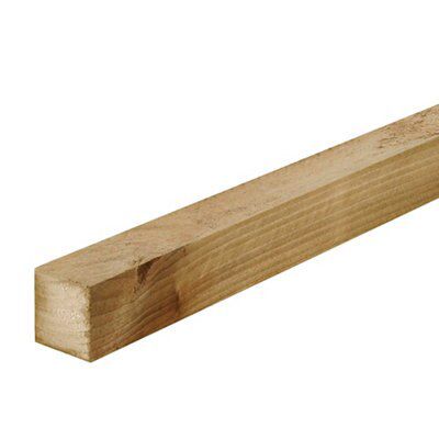 Sawn Green spruce Stick timber (L)2.4m (W)50mm (T)47mm 242302, Pack of 6