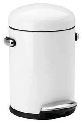Simplehuman Retro White Bin - 3L