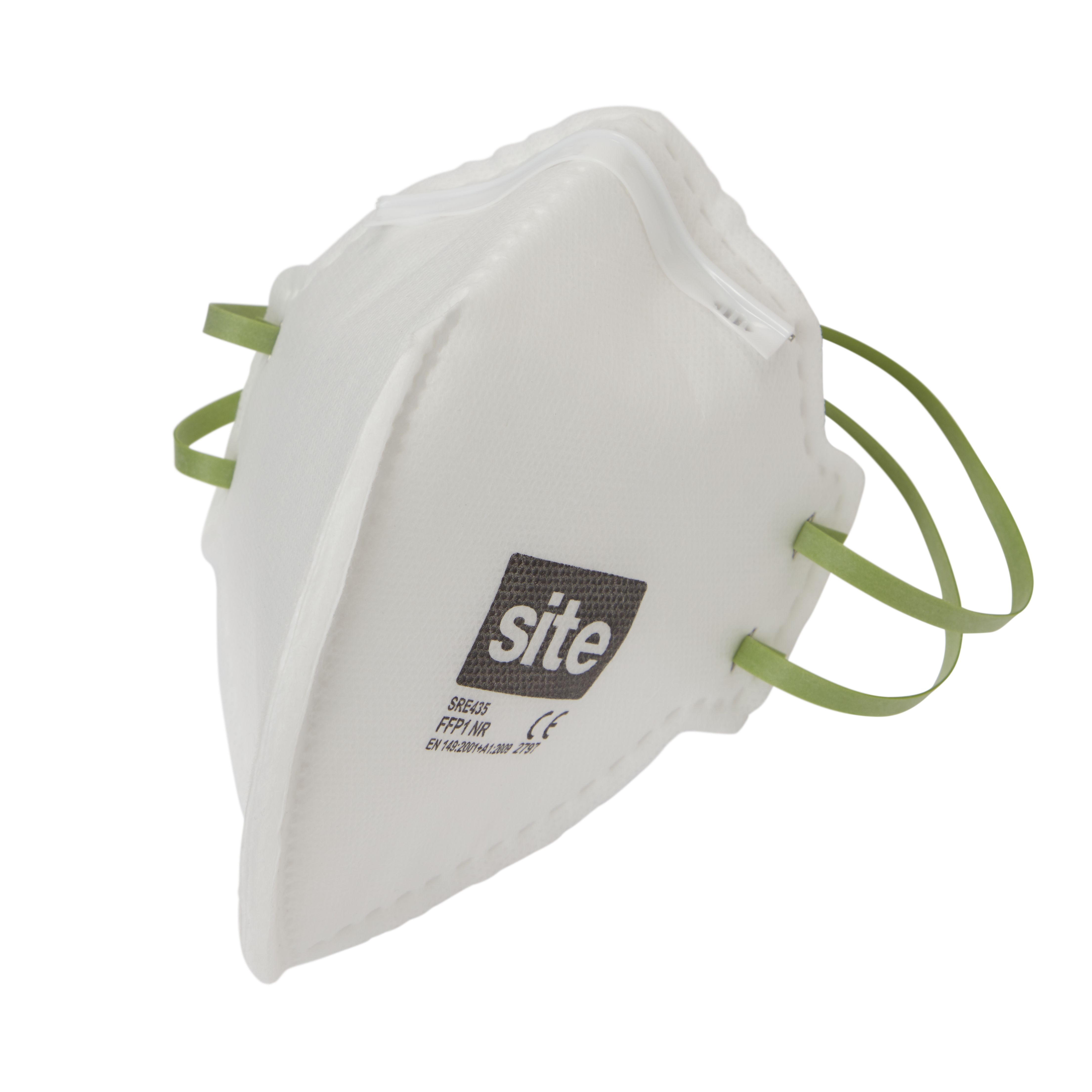 Site P1 Unvalved Disposable dust mask SRE435, Pack of 2 | Tradepoint