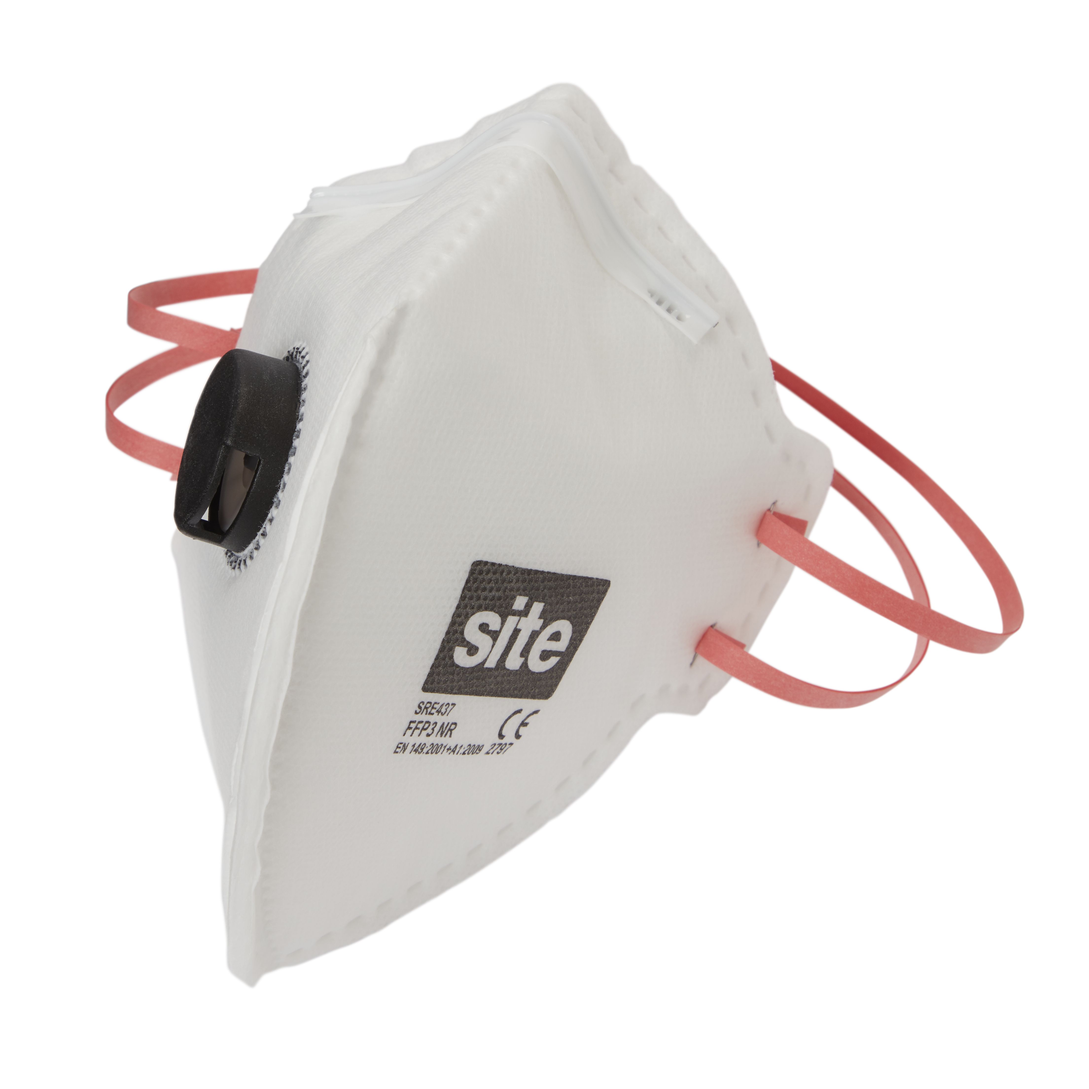 Site P3 Valved Disposable dust mask SRE437, Pack of 2 | Tradepoint