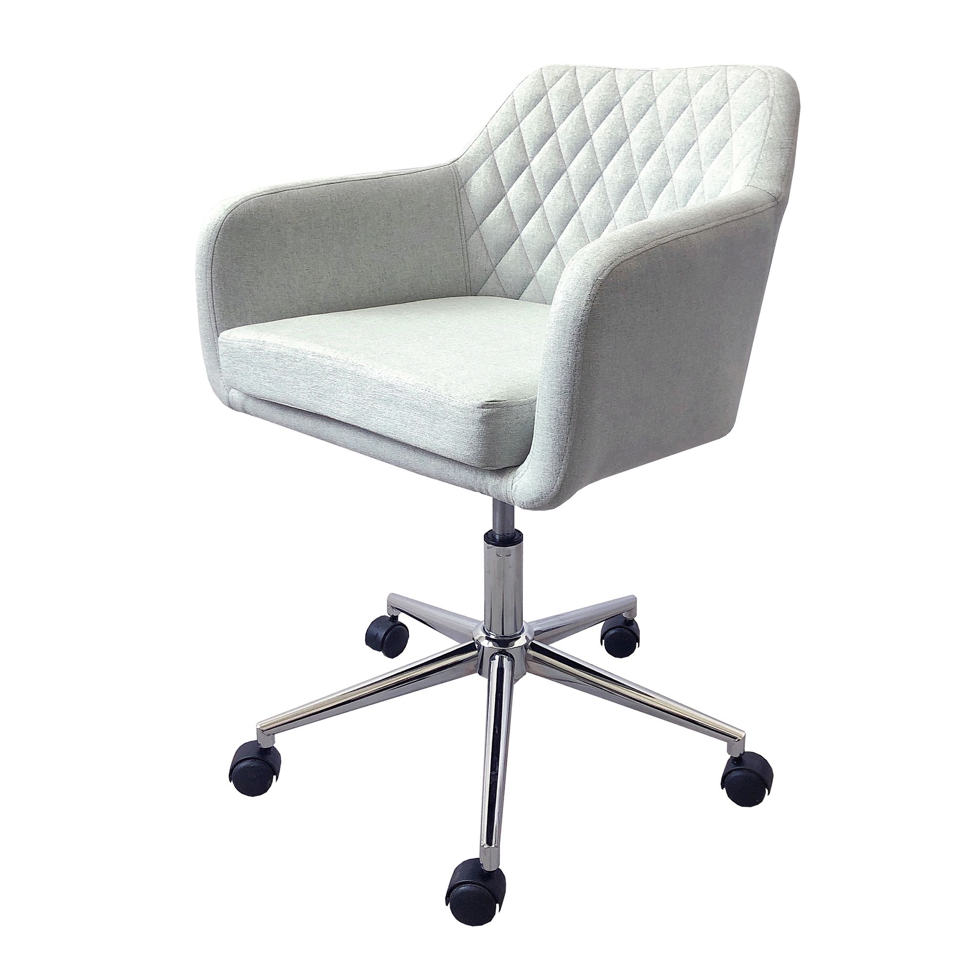 Skyber Light grey Linen effect Office chair H 875mm W 610mm D 600mm Tradepoint