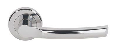 Smith & Locke Nelson Polished Chrome effect Zinc alloy Lever Door ...