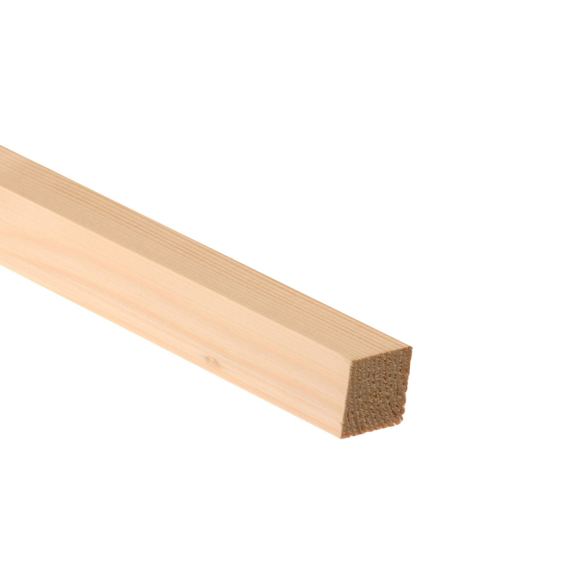 Smooth Planed Square edge Spruce Timber (L)2.4m (W)34mm (T)34mm 253243 ...