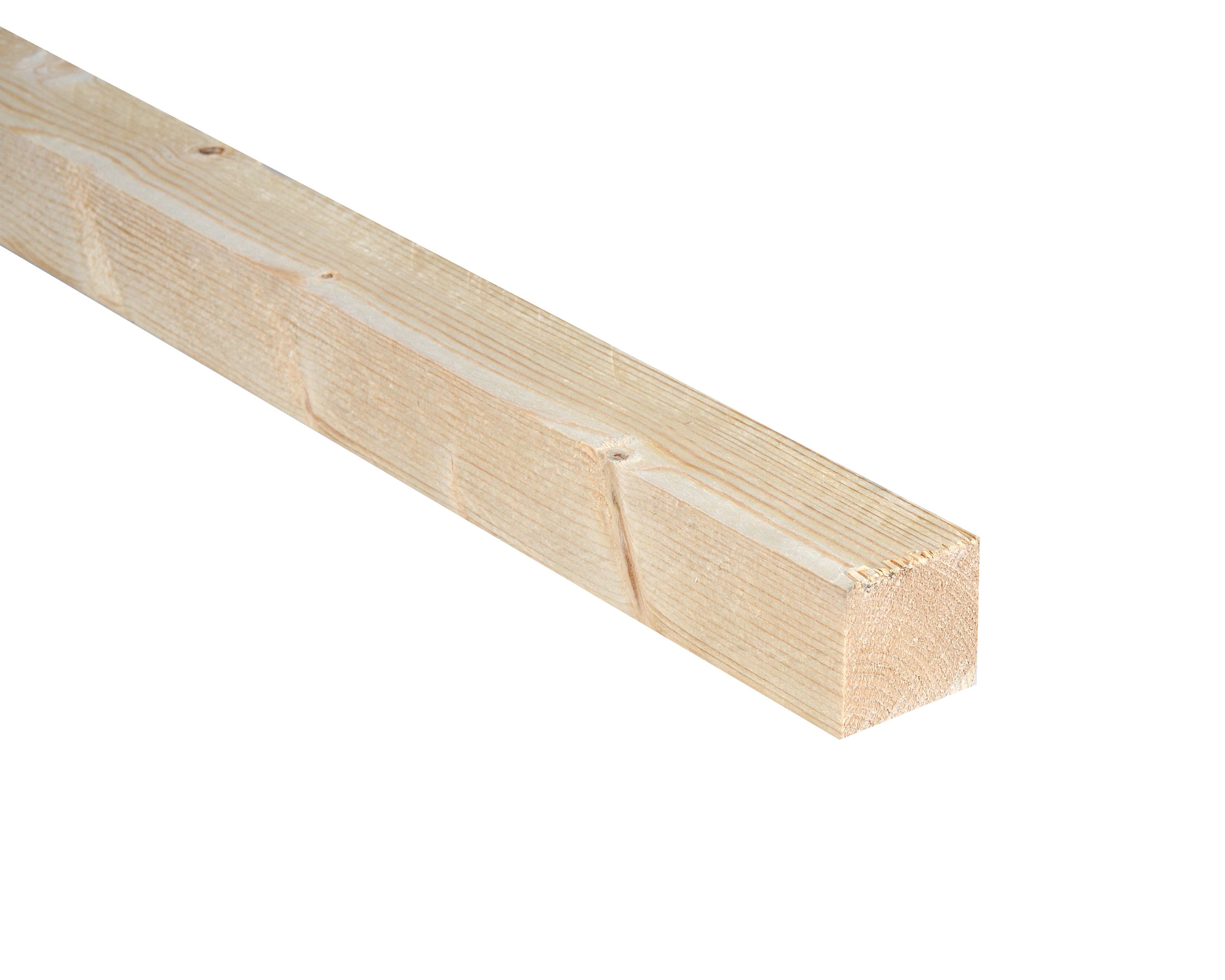 Smooth Planed Whitewood spruce Stick timber (L)2.4m (W)38mm (T)38mm ...