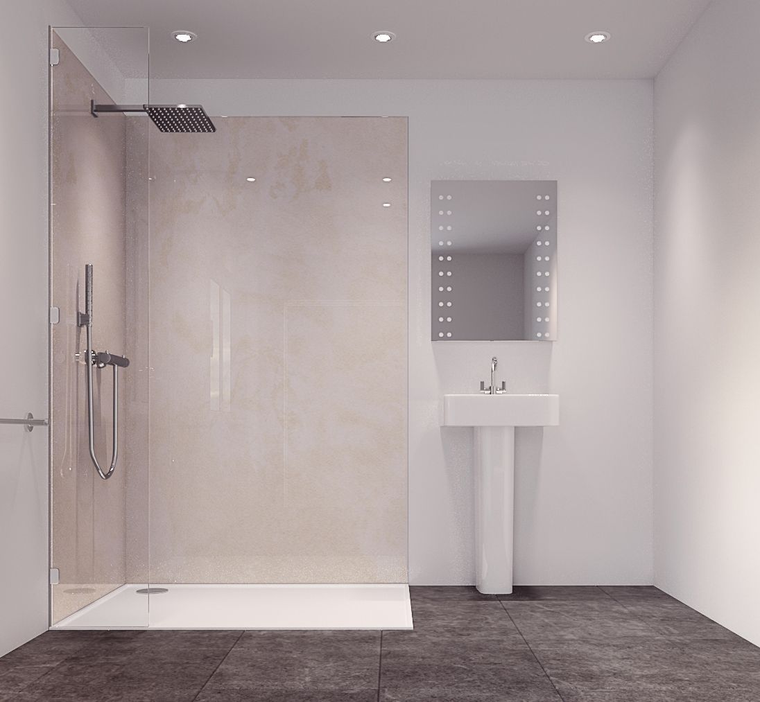 Splashwall Impressions Laminate Panel (H)2420mm (W)585mm - Pearlescent