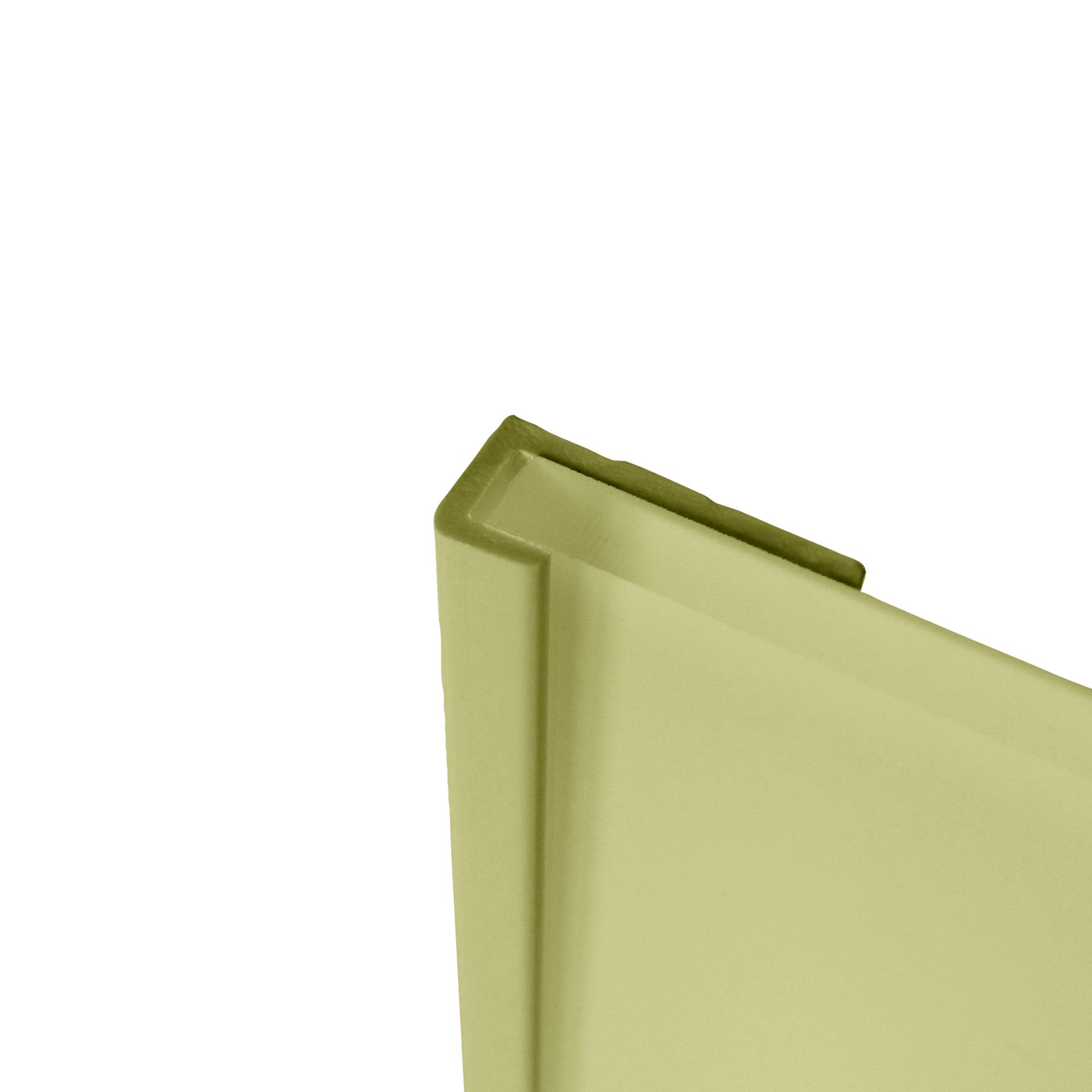 Splashwall Panel end cap (W)400mm (T)3mm - Gloss pale lemon