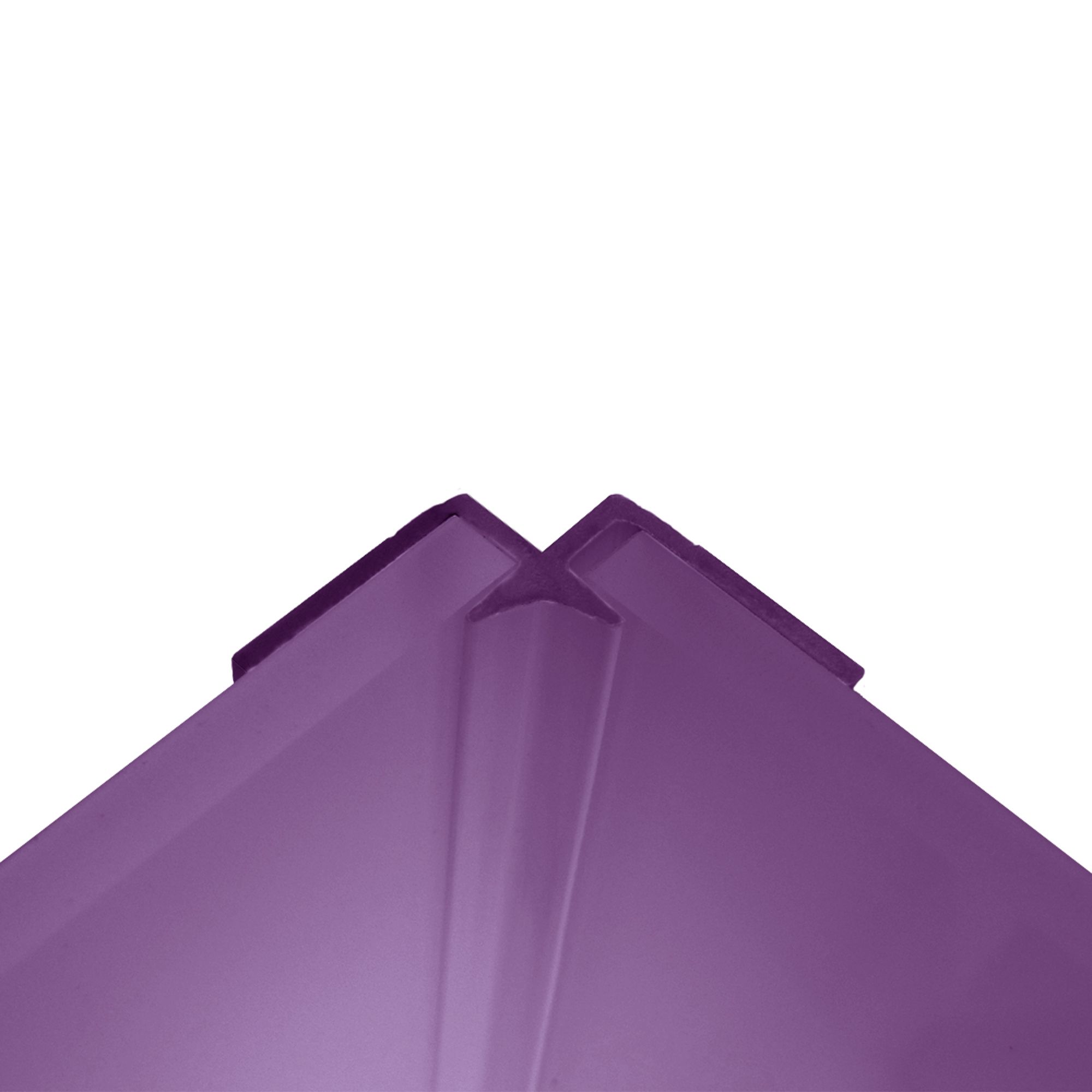 Splashwall Panel internal corner joint (W)400mm (T)3mm - Gloss purple