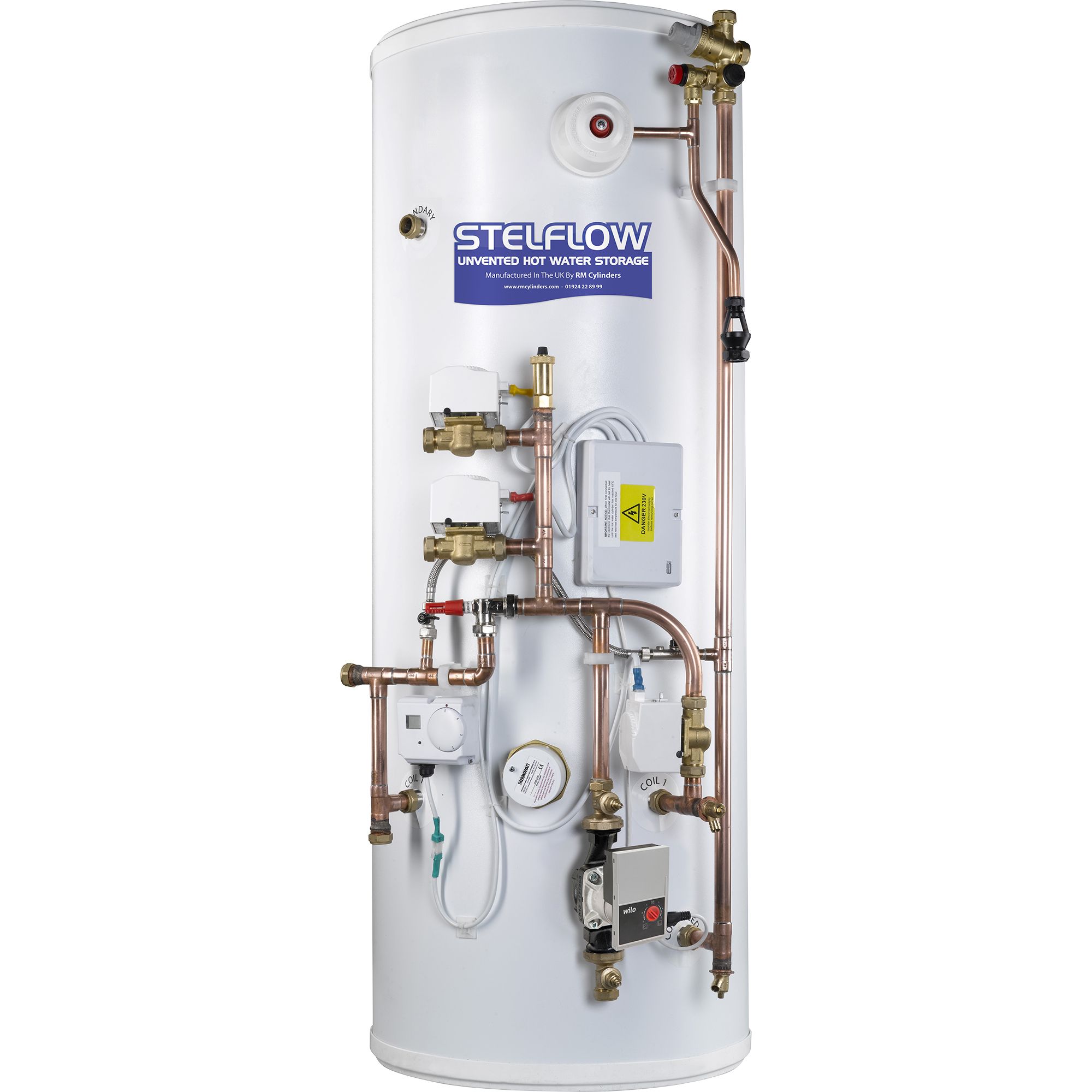 Stelflow Unvented Indirect cylinder (H)1280mm (Dia)545mm | Tradepoint