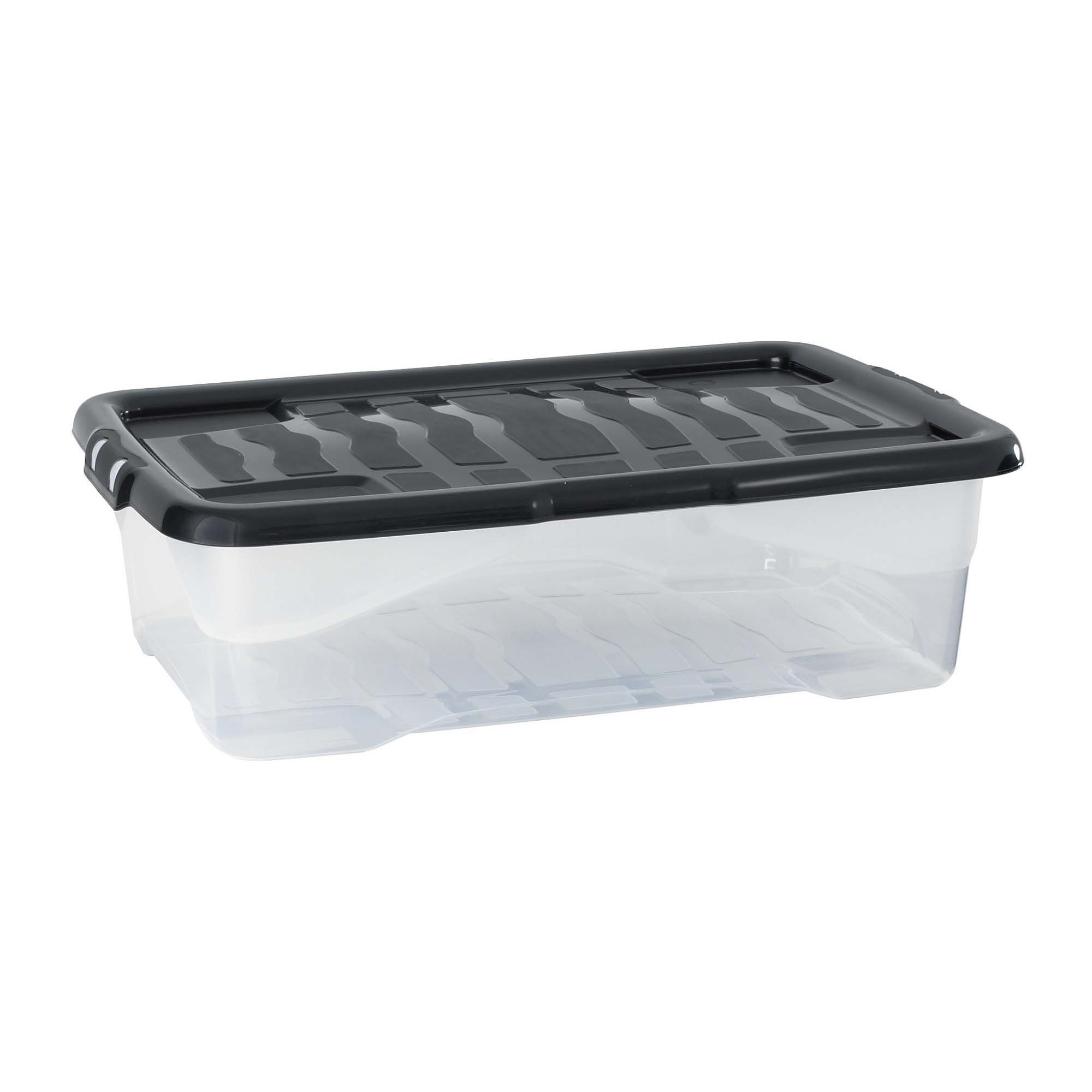 Strata Curve Clear 30L Plastic Stackable Storage box & Lid | Tradepoint