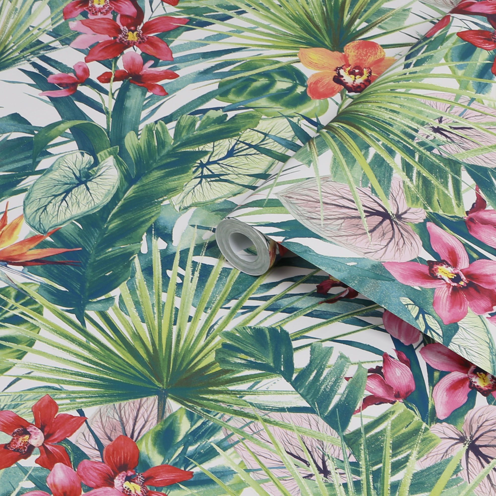 Superfresco Easy Aloha Multicolour Leaves Smooth Wallpaper | Tradepoint
