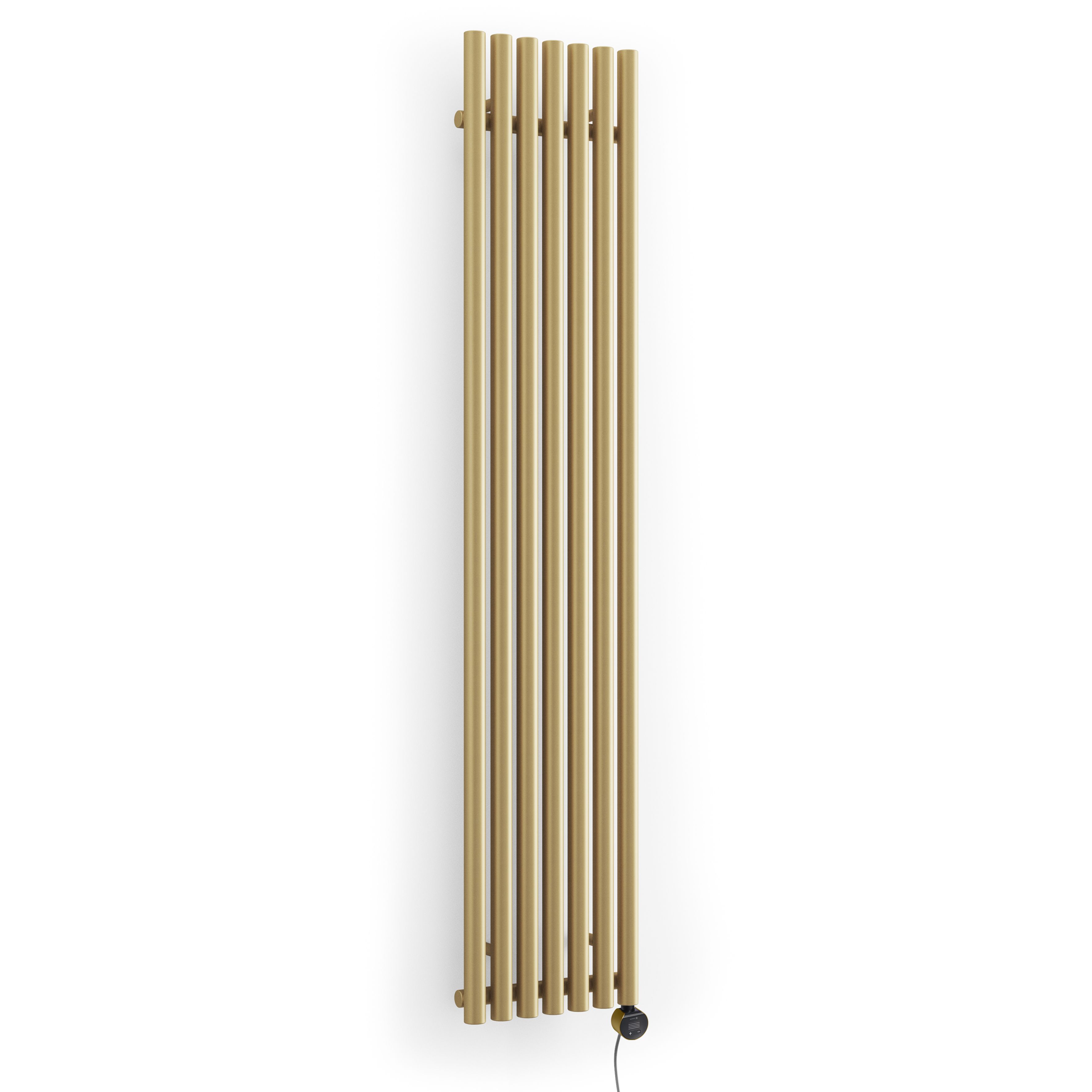 Terma 230V 0.8kW Brass Smart Vertical Oil-filled radiator (H) 1800mm x ...