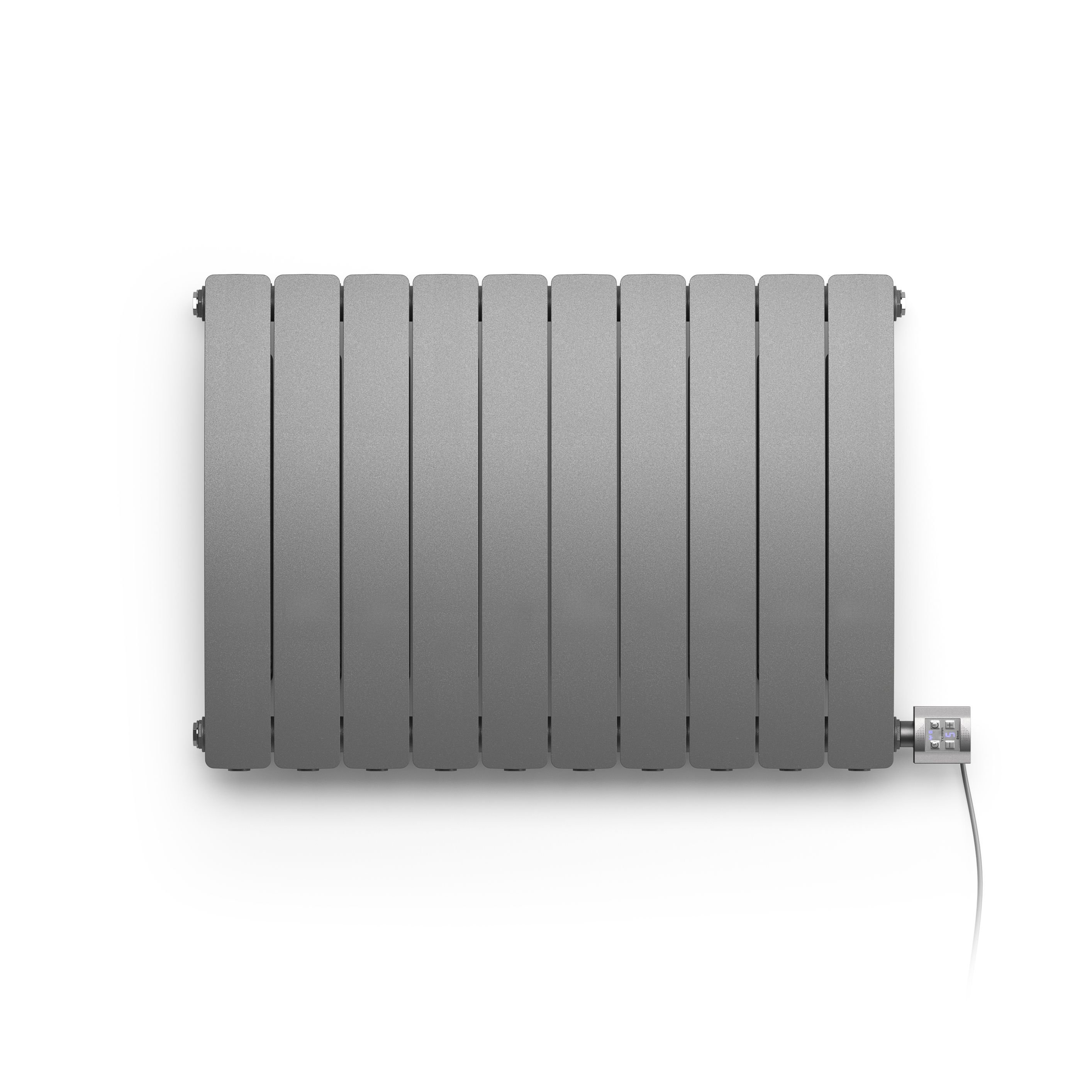 Terma Matt graphite Vertical Electric designer Radiator, (W)821mm x (H ...