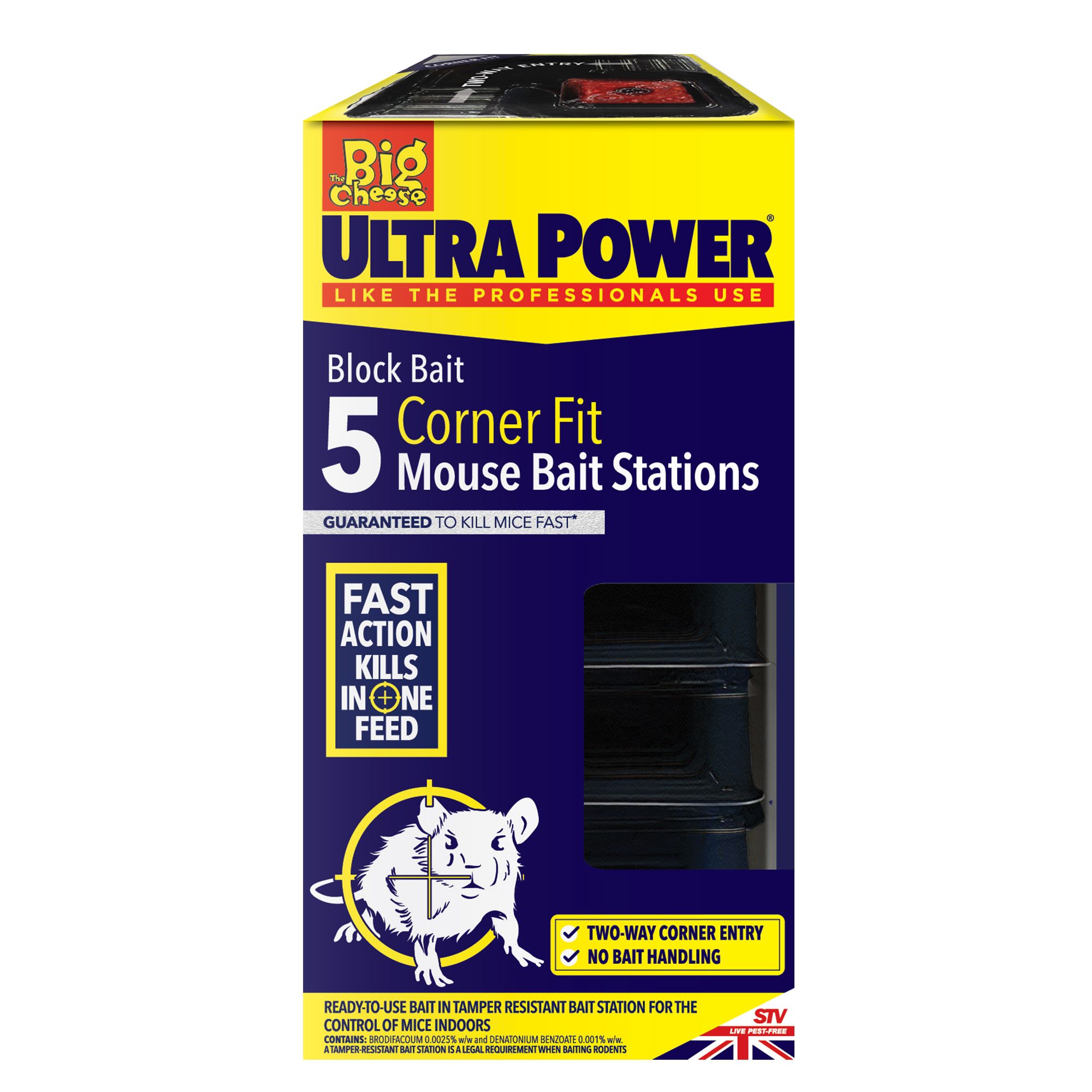 The Big Cheese Ultra Power Rodent bait station, Pack of 5 (H)500mm (W)100mm
