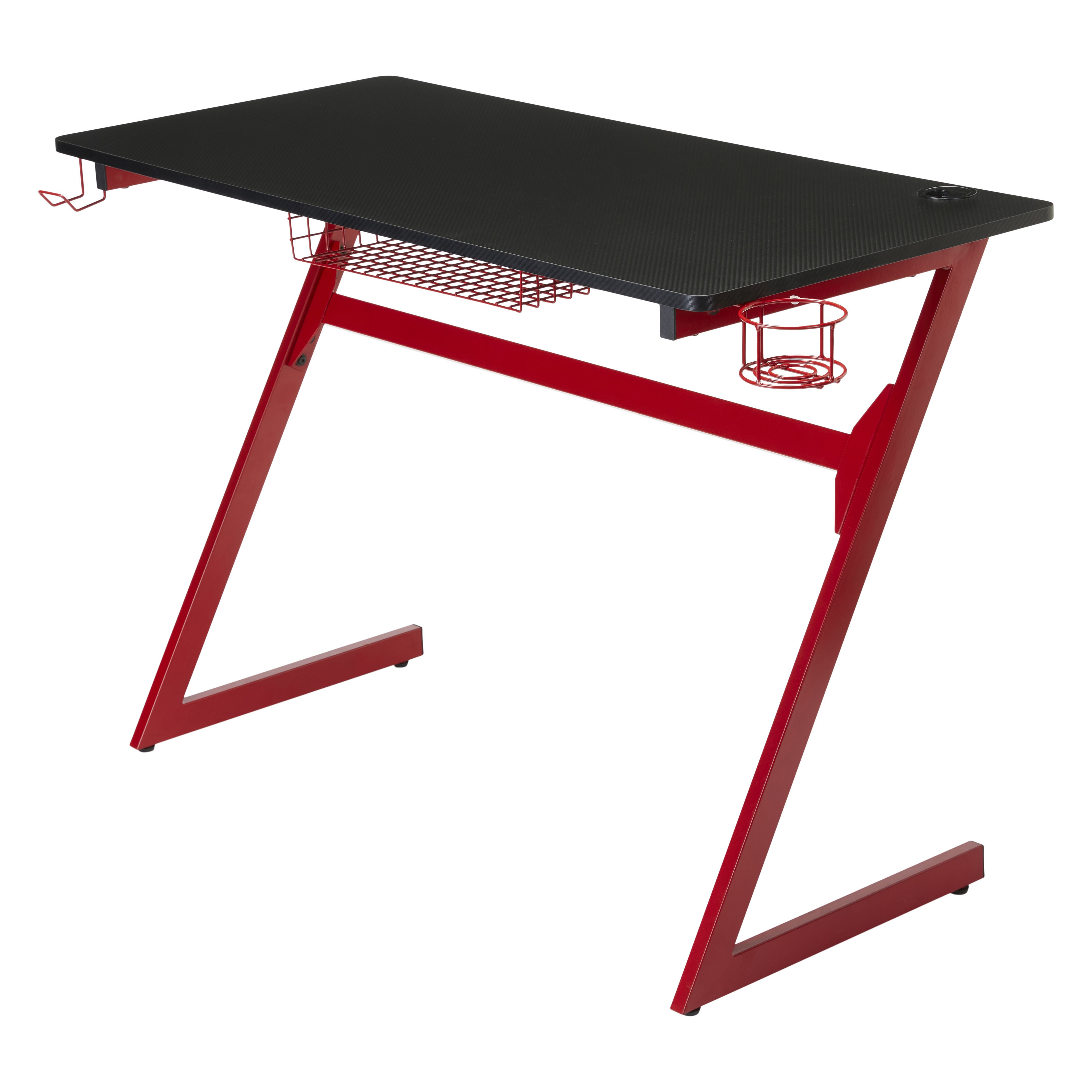 Thunya Matt red & black Gaming desk (H)750mm (W)1270mm (D)505mm
