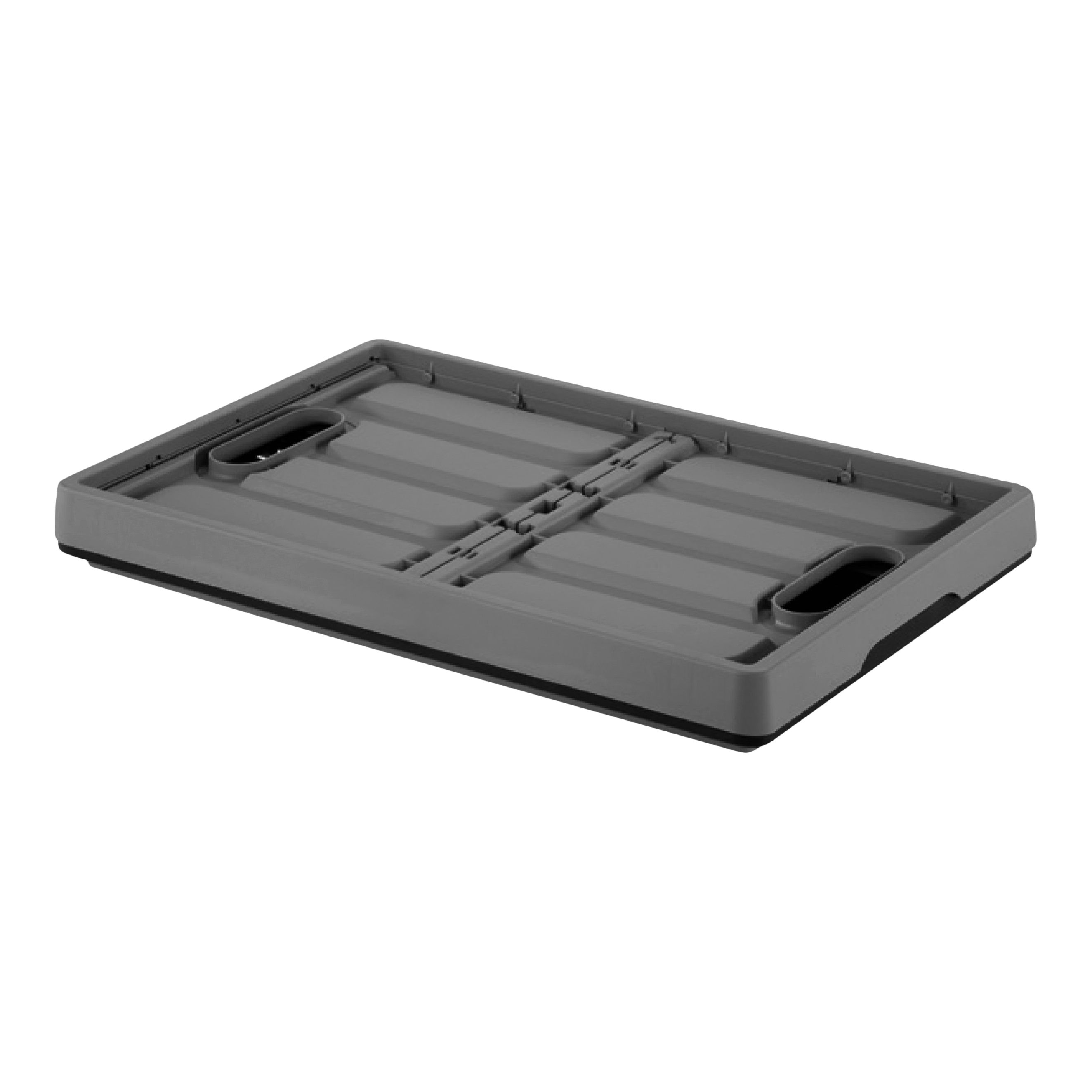 Tilian Heavy duty Grey 46L Plastic Stackable Foldable Storage crate ...