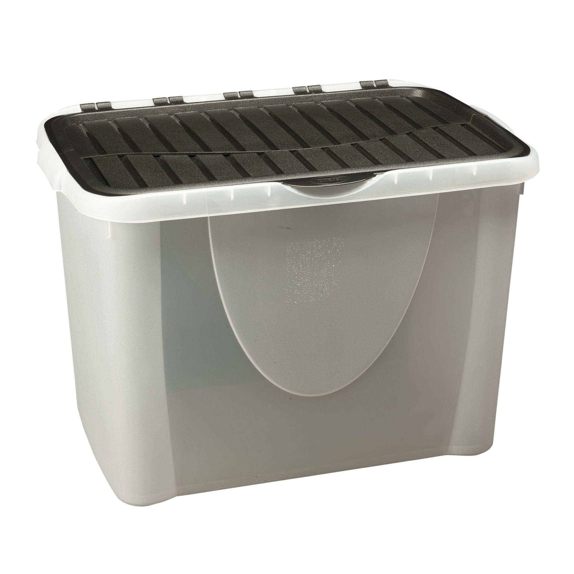 Tontarelli Clear 60L Large Plastic Storage box with Lid | Tradepoint