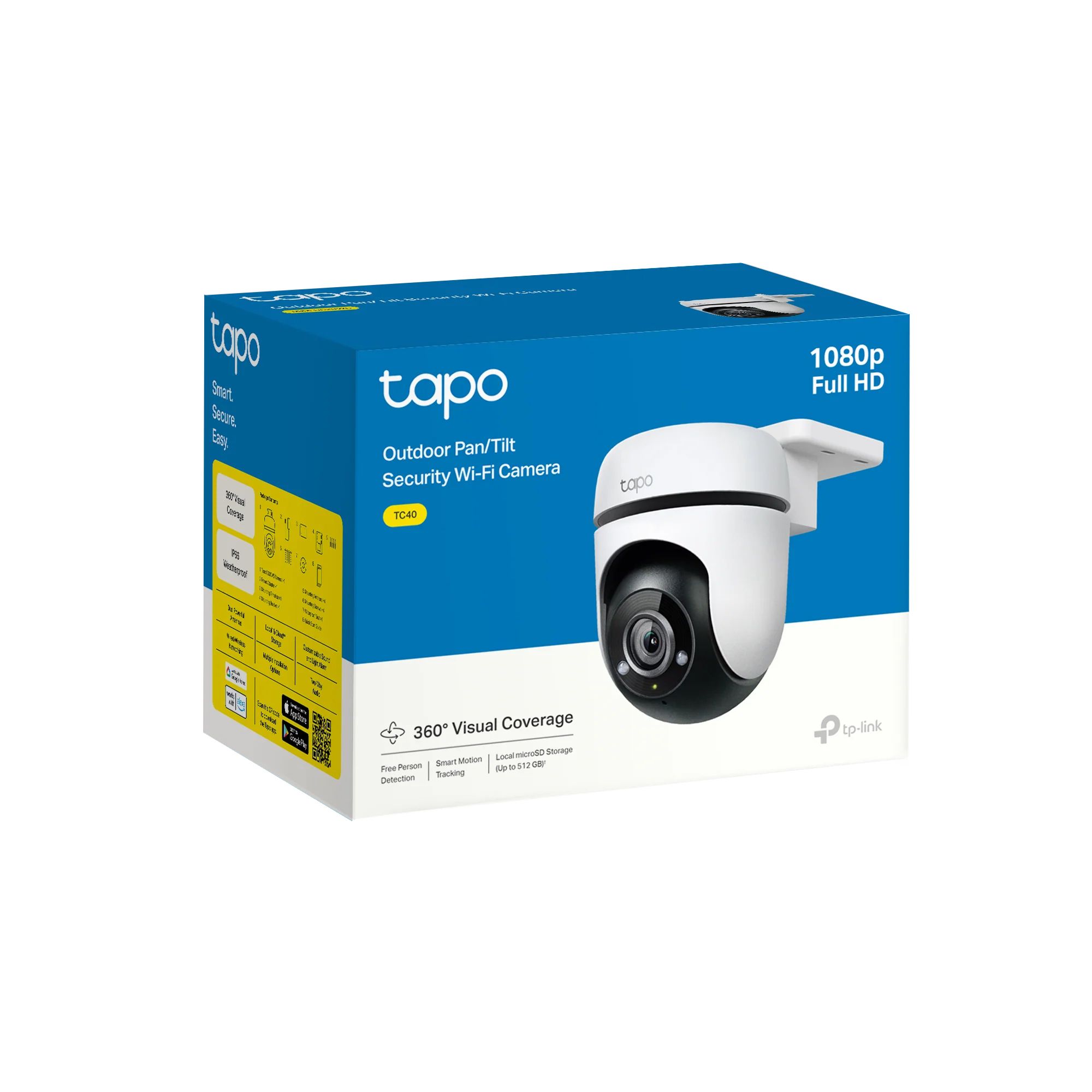 TP-Link Security Camera Tapo C500 Mains-powered All-in-one security system, White