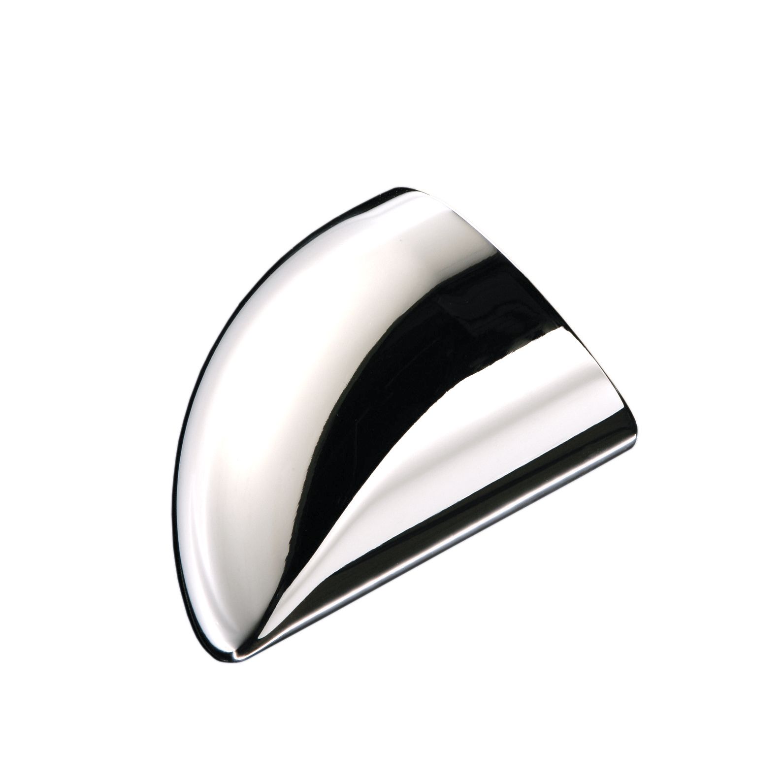 Trademark Round Polished Chrome effect Metal End cap (L)84mm (W)59mm ...