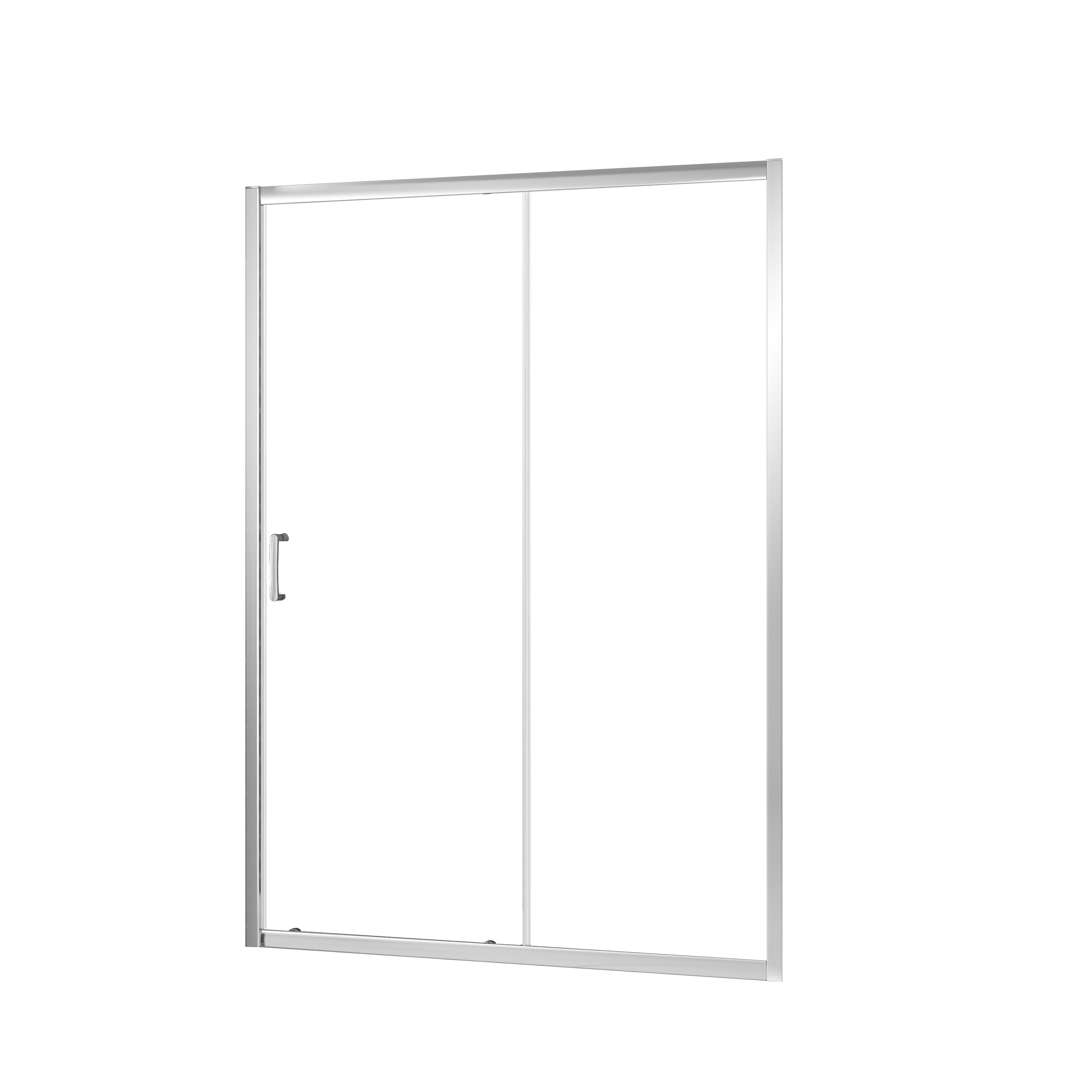 Triton Fast fix Chrome effect Clear Sliding Shower door (H)190cm (W)110cm