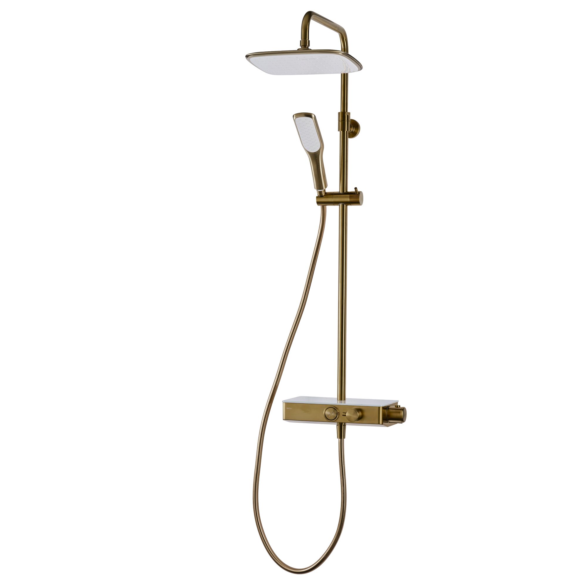 Triton Showers Matt Gold effect Surface-mounted Thermostatic Mixer ...