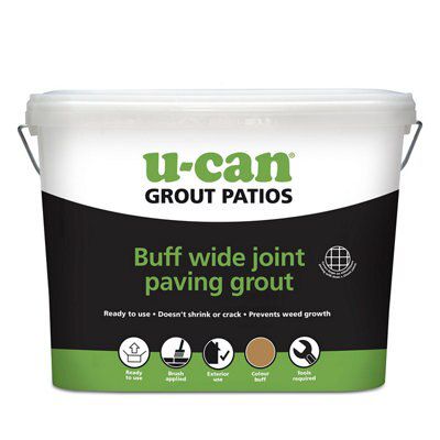 U-Can Ready for use Buff Paving joint repair grout, 10kg Tub | Tradepoint