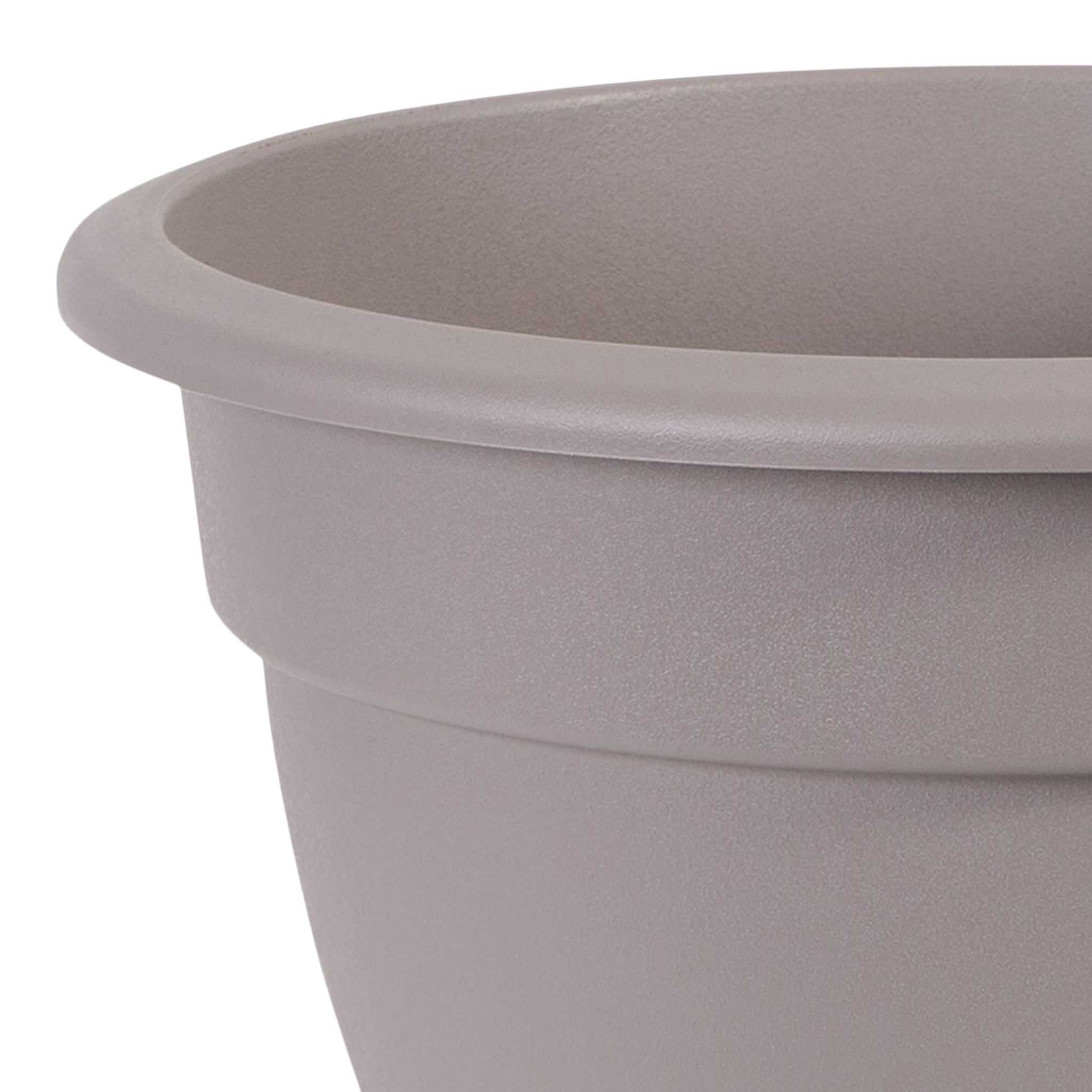 Verve Florus Taupe Bell Plastic Plant pot (Dia) 55cm, (H)40cm