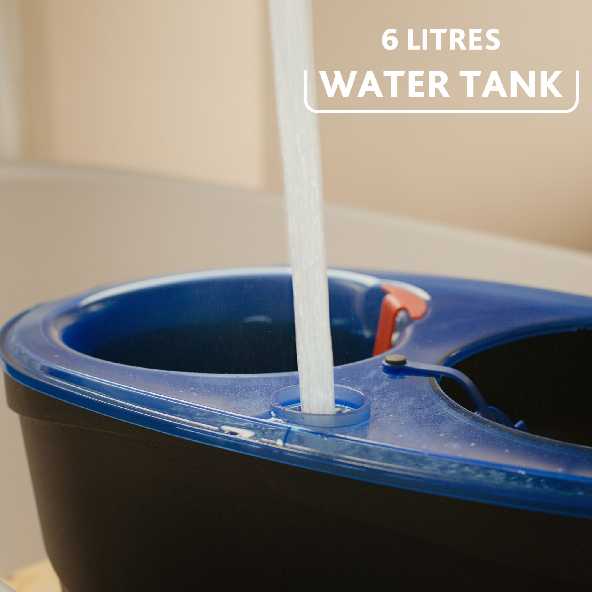 Vileda H2PrO Grey & Red Microfibre Hard floor Spin mop