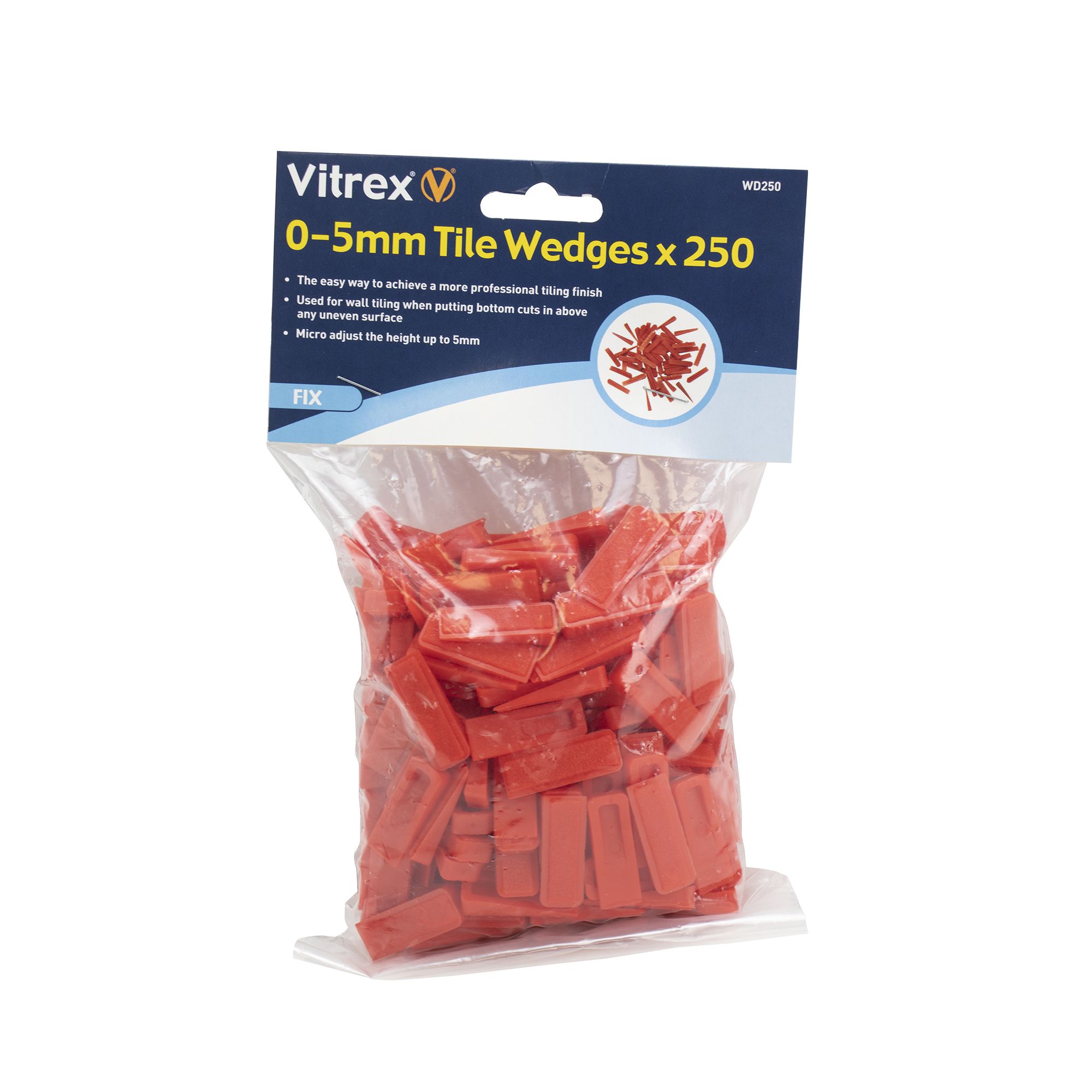 Vitrex WD250 Plastic 5mm Tile wedges Pack of 250 Tradepoint