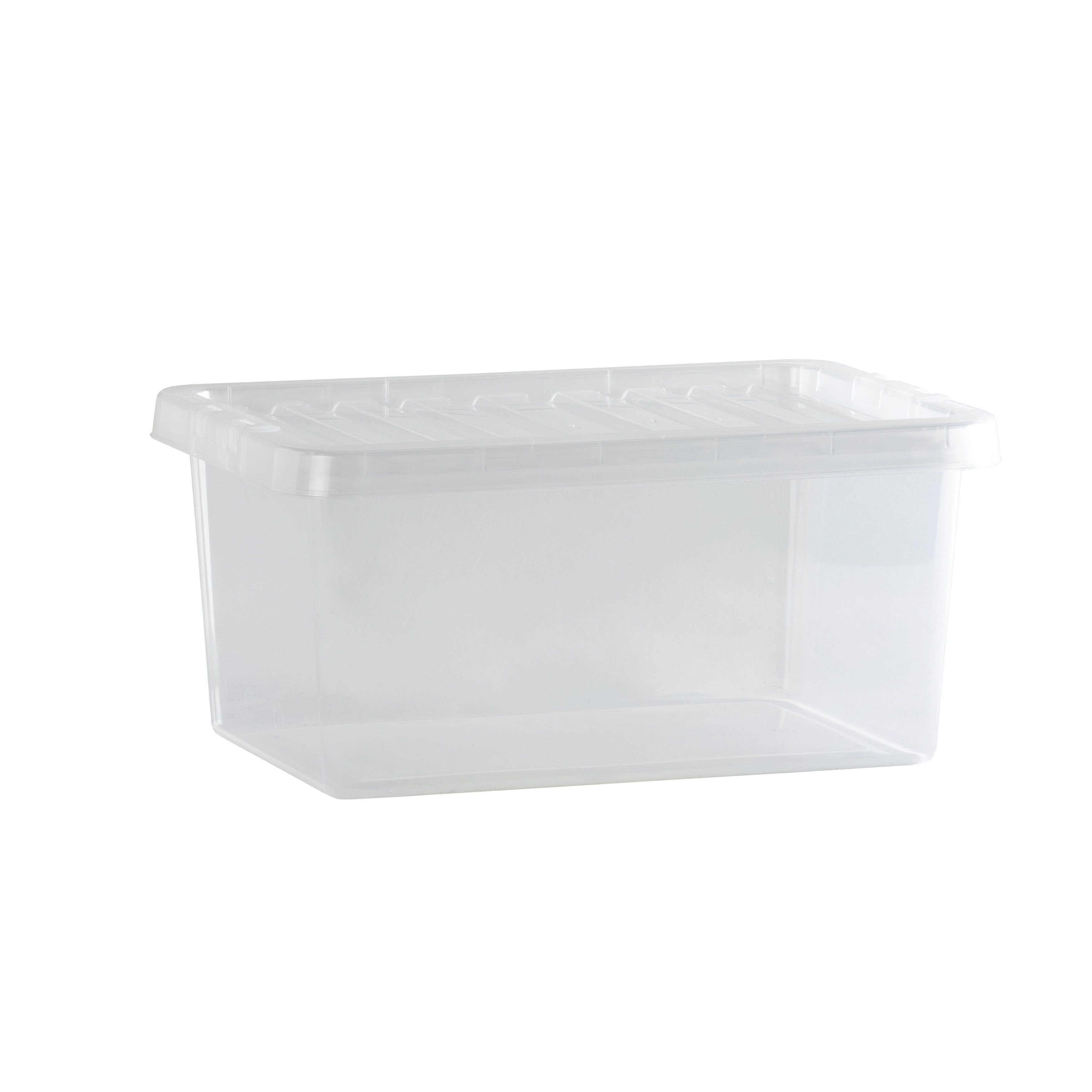 Wham Crystal Clear Rectangular 11L Medium Plastic Stackable Storage box ...