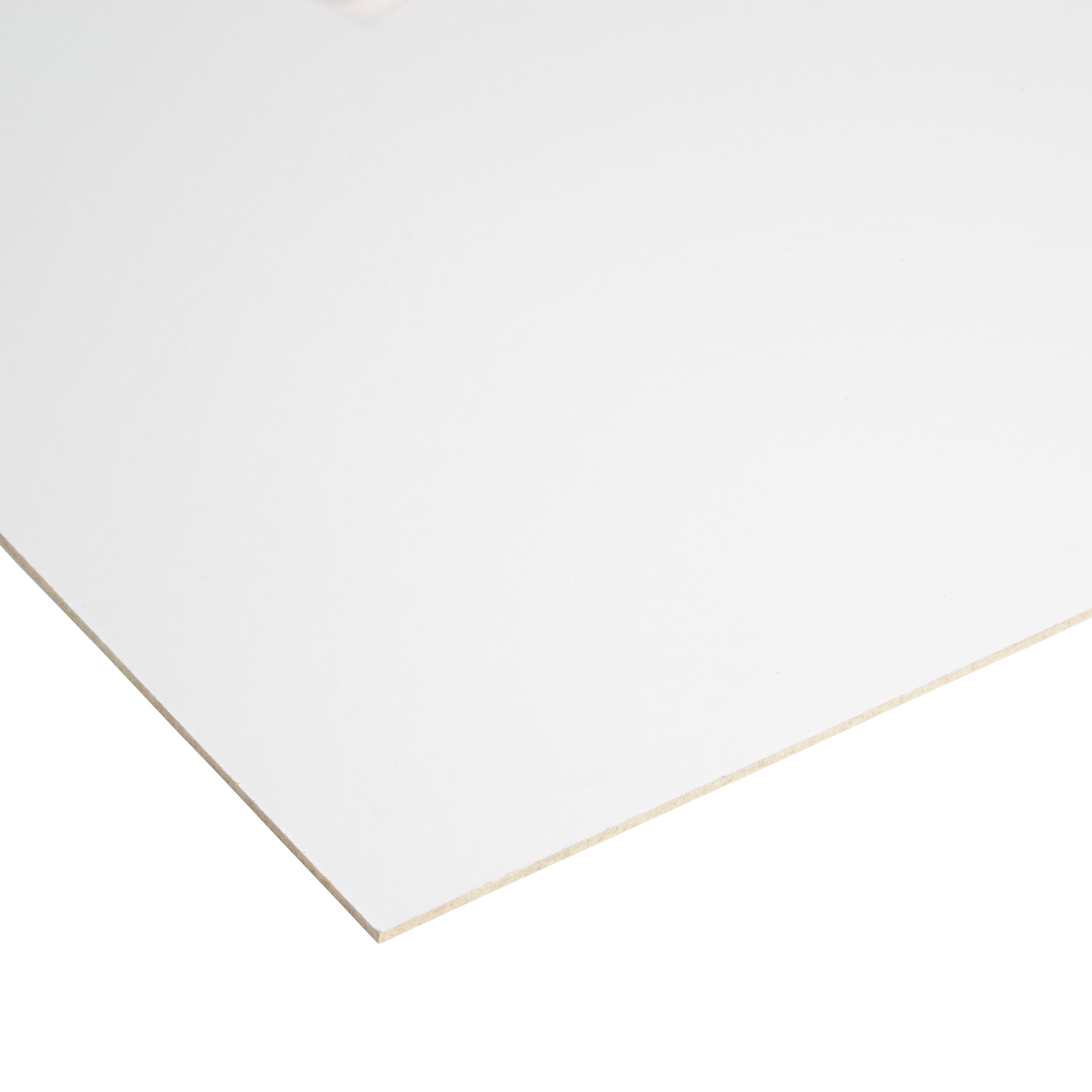 White Hardboard (L)2.44m (W)1.22m (T)3mm