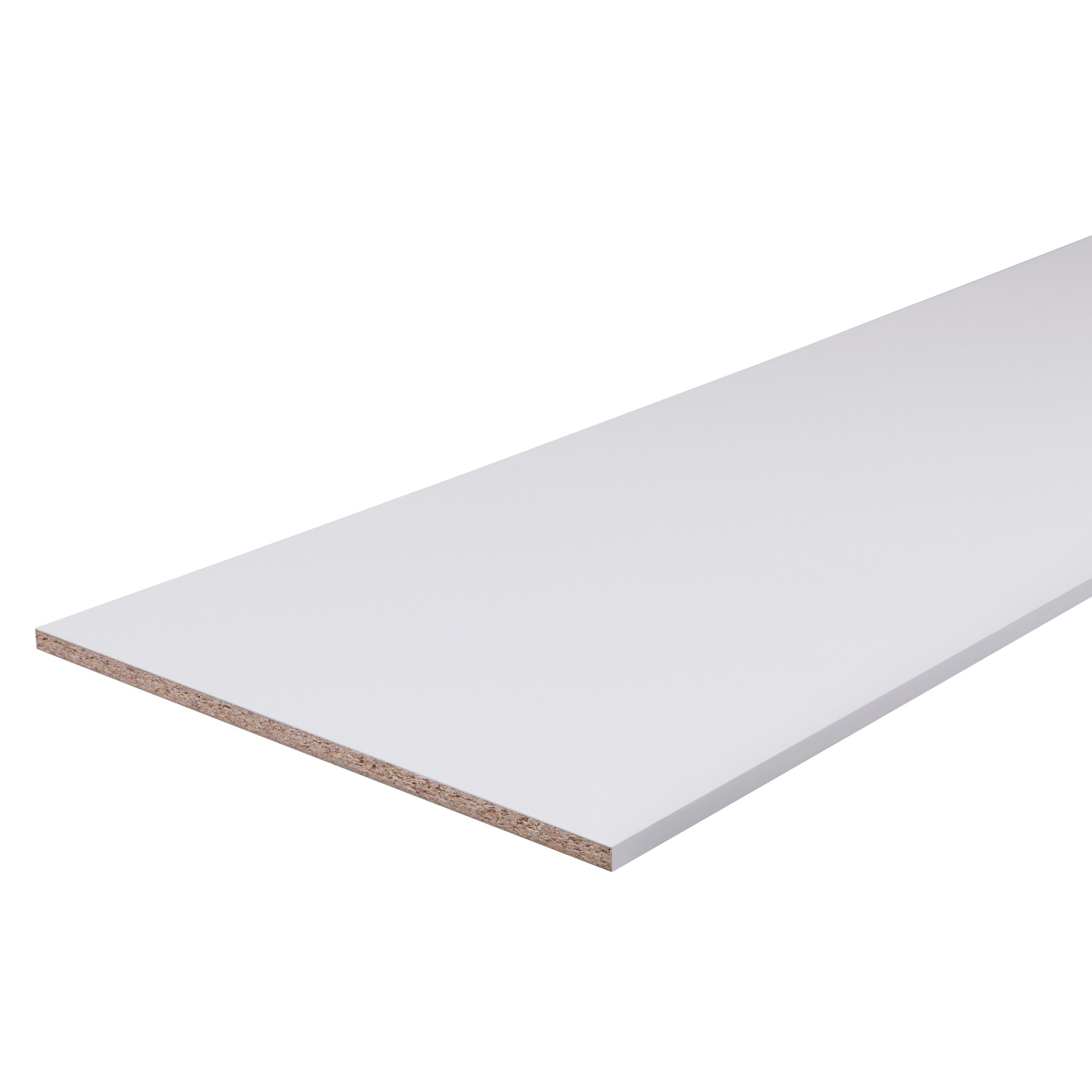White Semi edged Melamine-faced chipboard (MFC) Furniture board, (L)2m ...