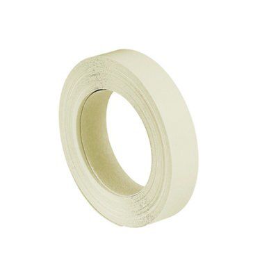 White Worktop edging tape, (L)1m (W)25mm