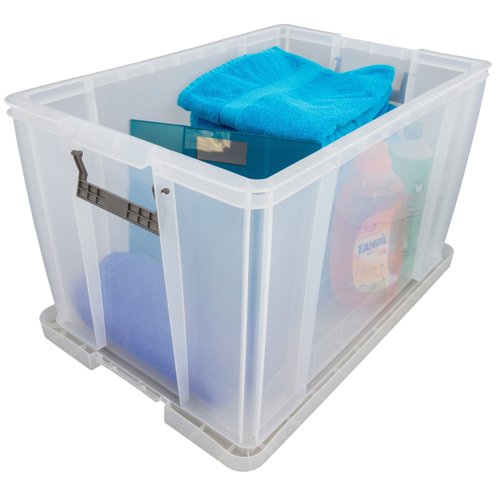 Whitefurze Allstore Heavy duty 85L Large Plastic Stackable Storage box ...