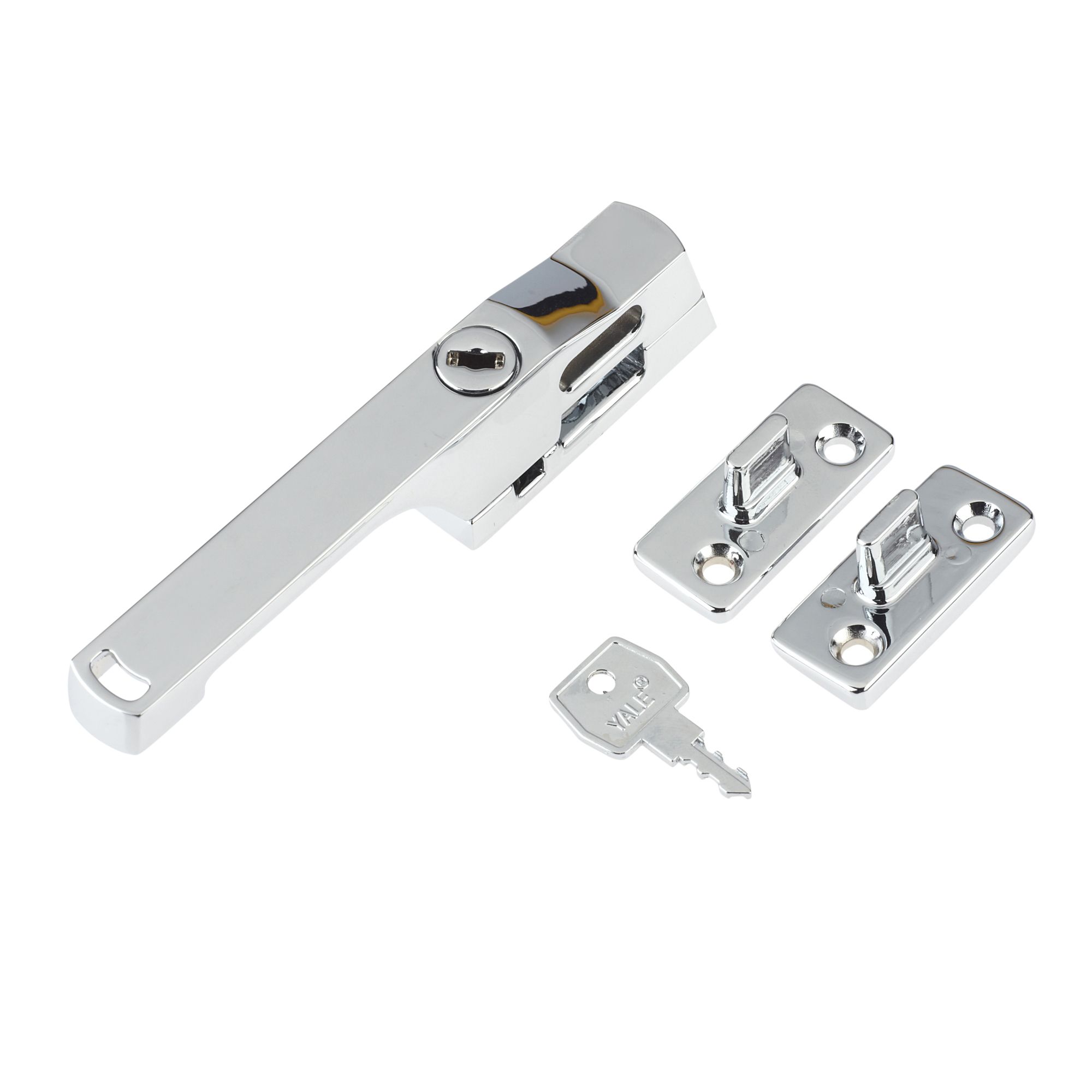Yale Polished Chrome effect Metal Window handle (L)129mm | Tradepoint