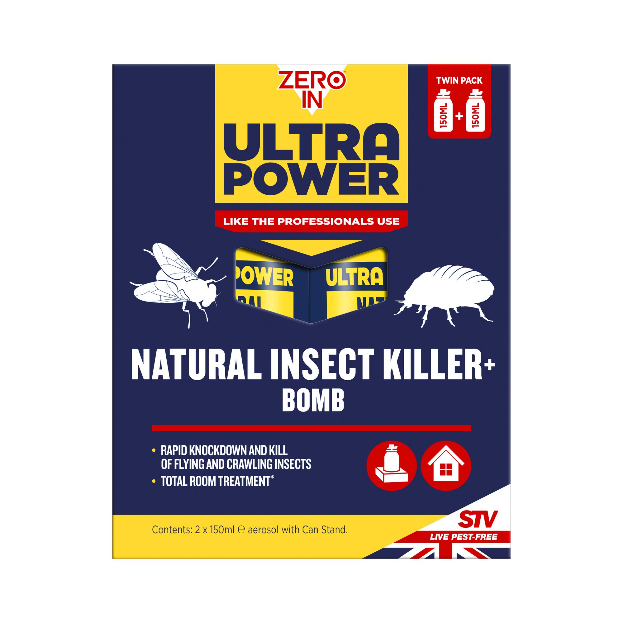 Zero In Ultra Power Natural Insect Killer Pest spray Pack of 2 150ml