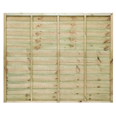 Products | Grange Pro Lap Horizontal Waney Edge Slat 5Ft Wooden Fence ...
